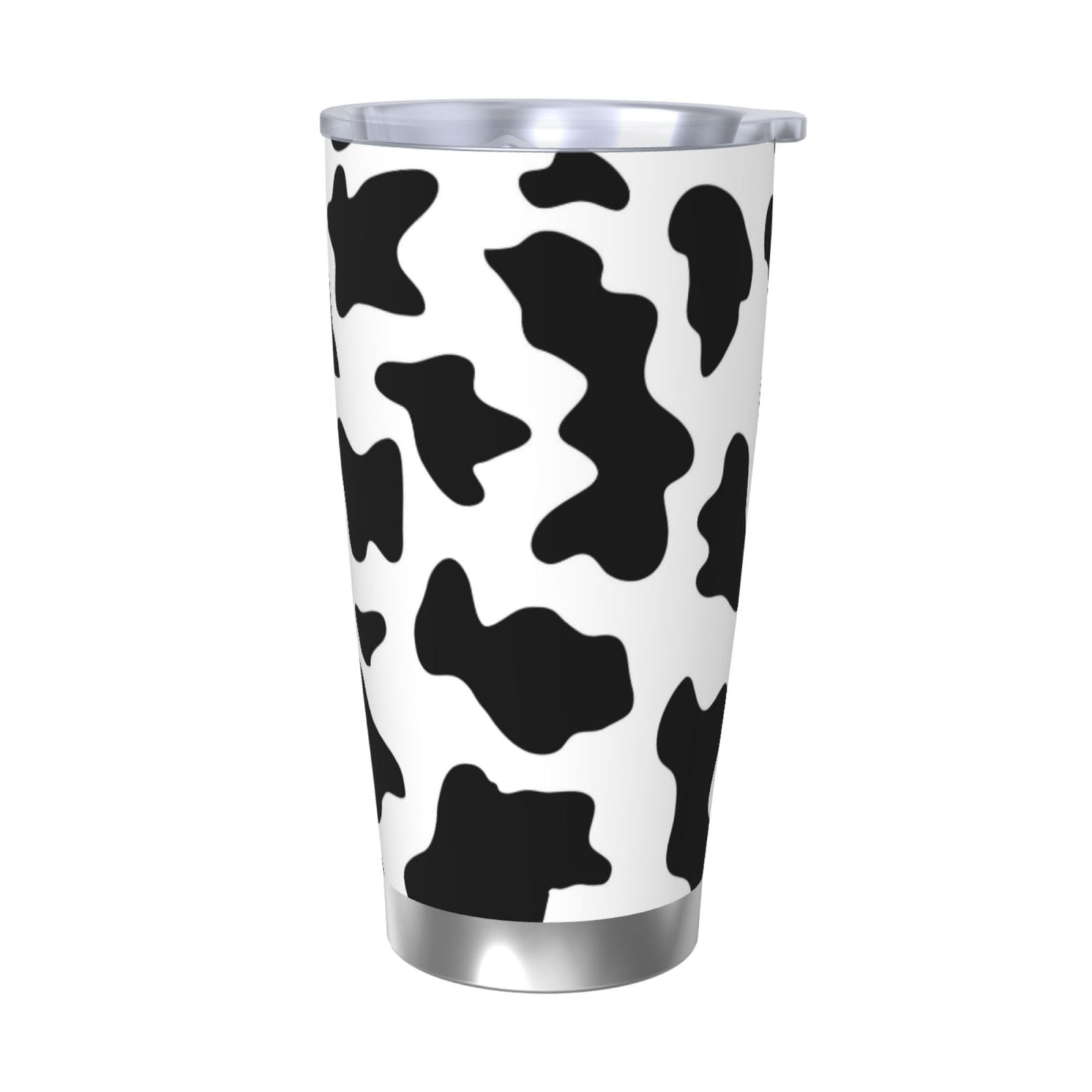Zufioo Milk Cow Print 20OZ Stainless Steel Car Cup, Direct Drinking ...
