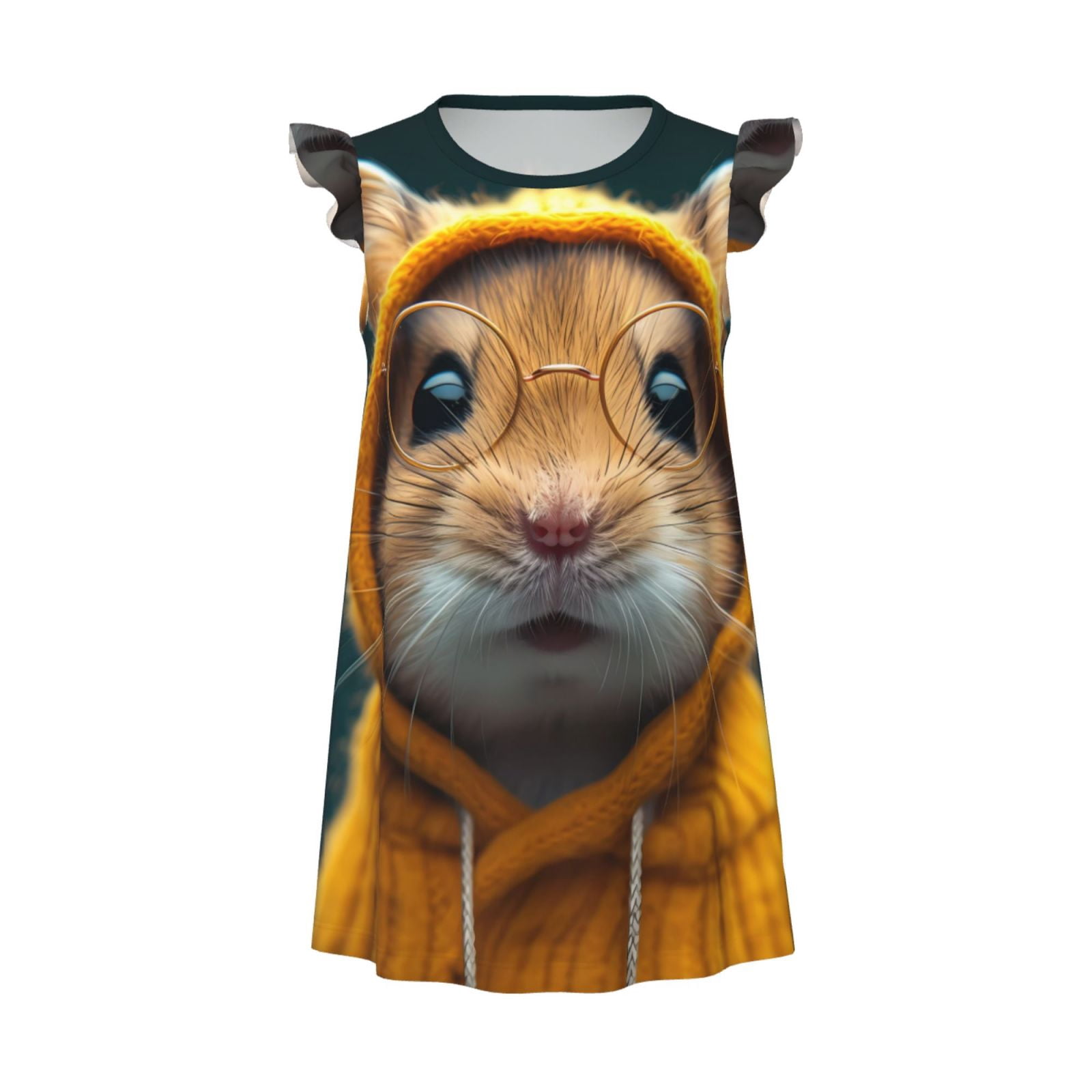 Zufioo Modern Yellow Sweater Guinea Pig Girls Nightgowns Toddler Girl ...