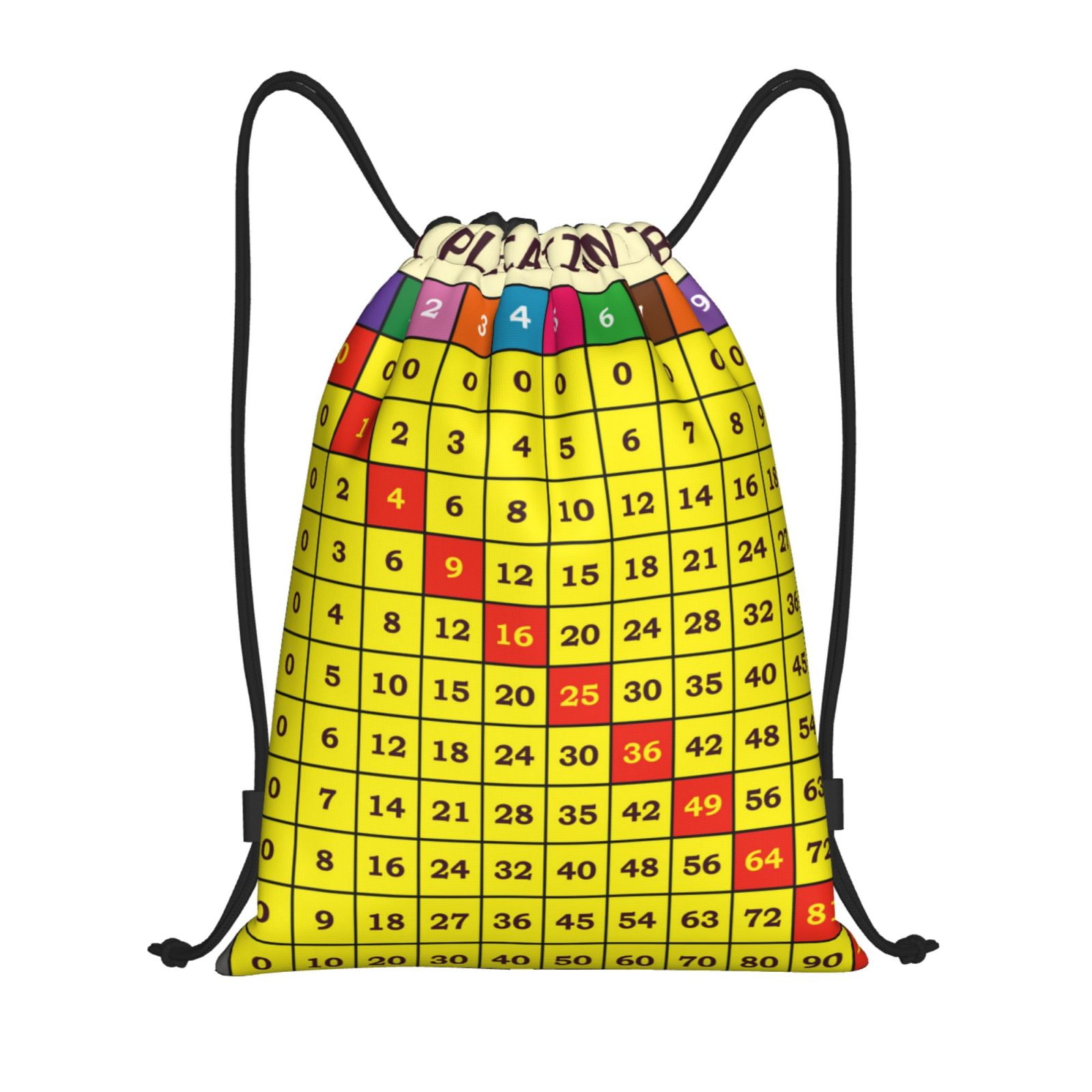 Zufioo Multiplication Table2 Sports Cinch Sack Gym String Bags Machine ...