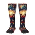 Zufioo Mystic Wolf Dreamcatcher Print Long High Thigh Socks Knee-High ...