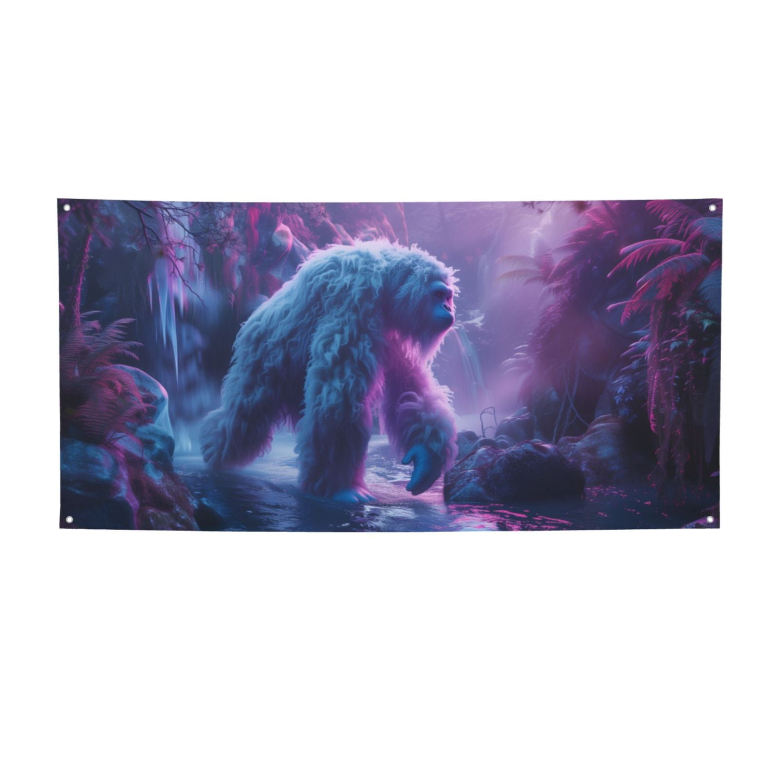 Zufioo Mystical White gorilla Jungle Print Holiday Banners, Party ...