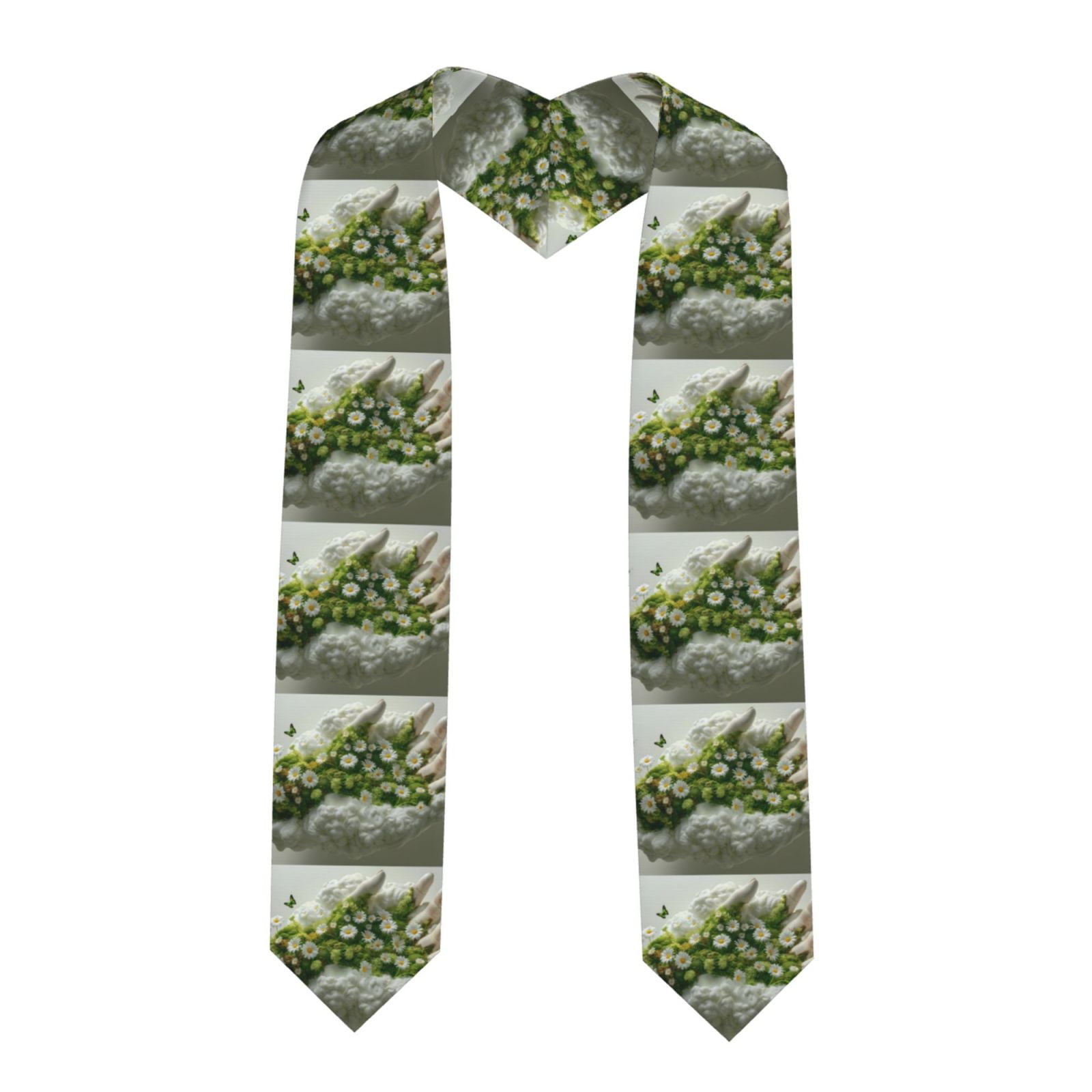 Zufioo Nature Hand Daisies Art Print Graduation Shawl Ribbon ...