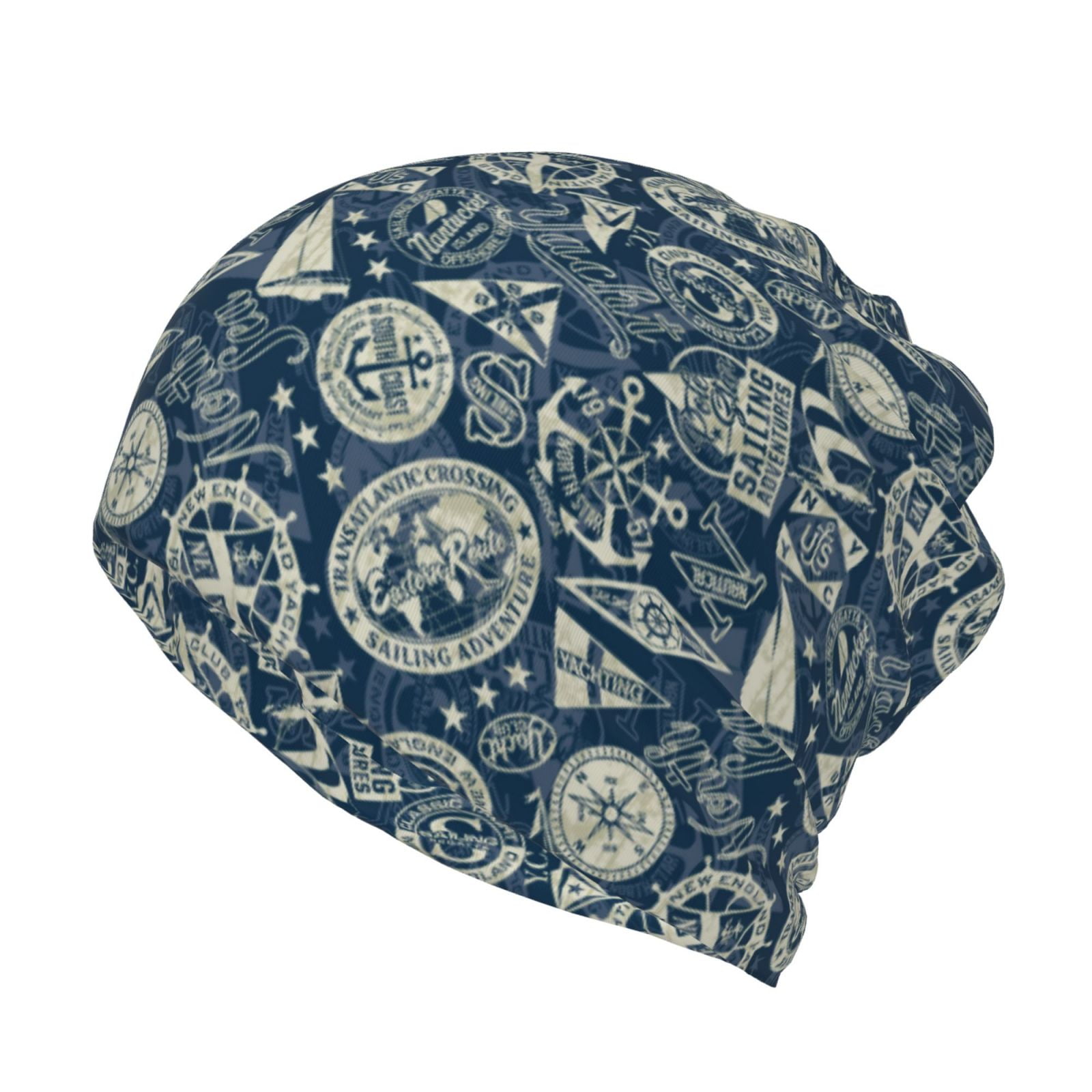 Zufioo Nautical Style Beanie Hats for Men and Women Slouchy Daily Hat ...