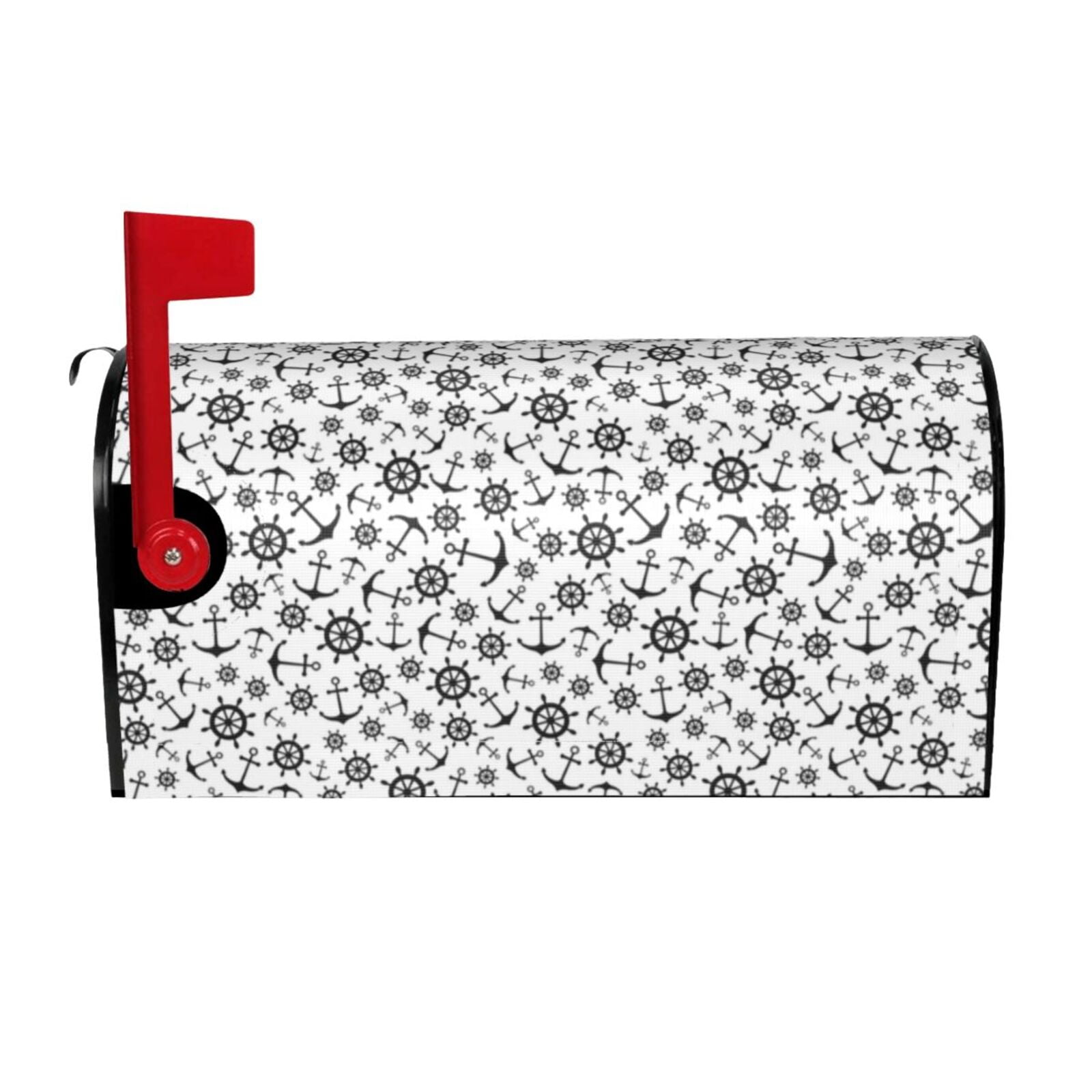 Zufioo Nautical Themed Simple Anchors Print Magnetic Mailbox Protective ...