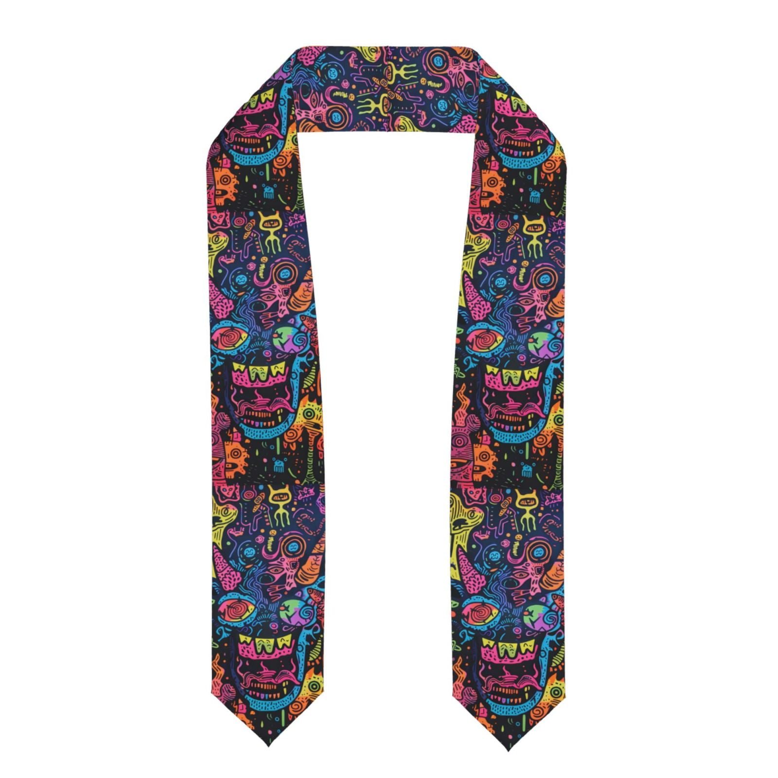 Zufioo Neon Graffiti Urban Art Print Graduation Shawl Ribbon ...