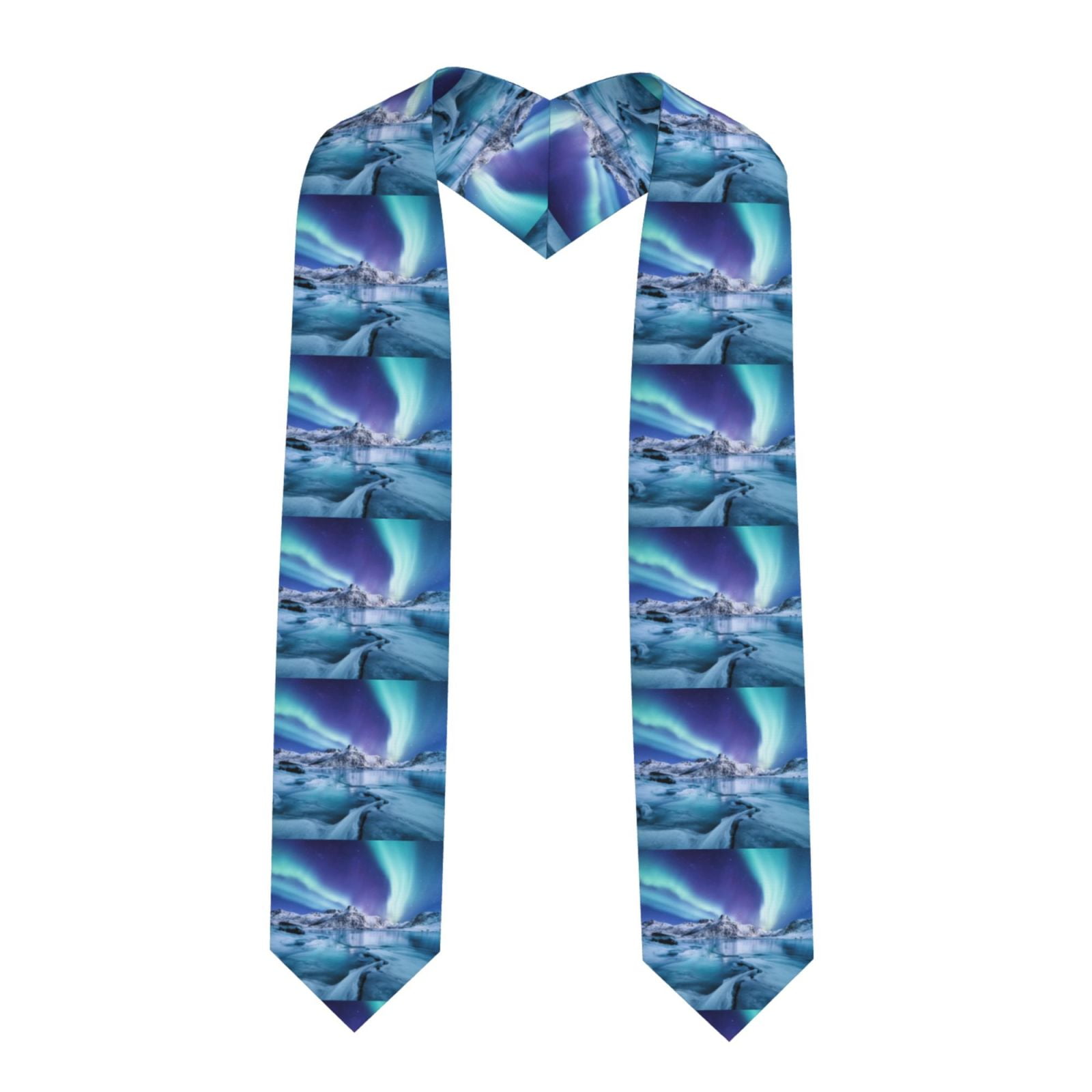 Zufioo Night At Lake Aurora 1 Print Graduation Shawl Ribbon, Graduation ...