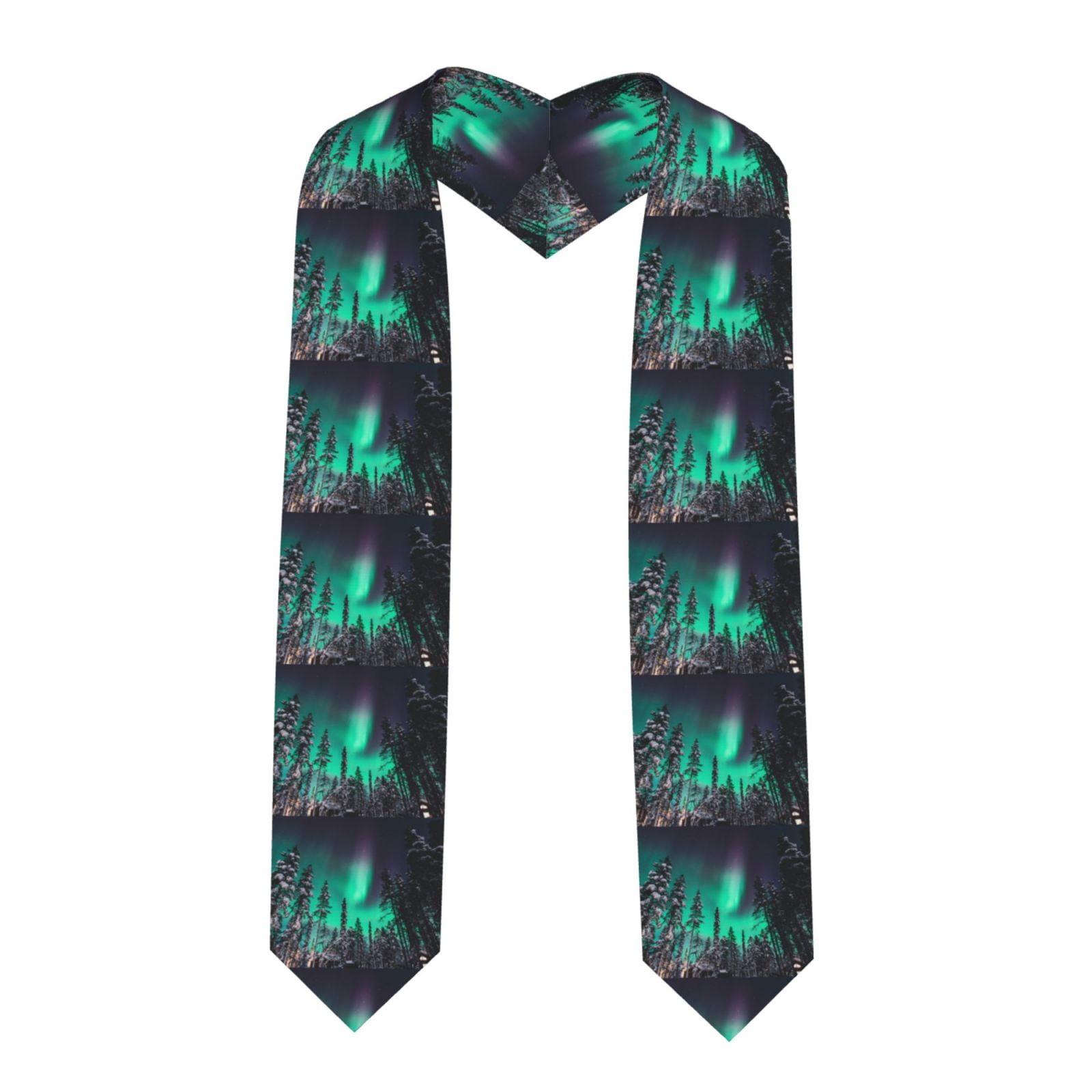 Zufioo Northern Lights 2 Print Graduation Shawl Ribbon, Graduation ...