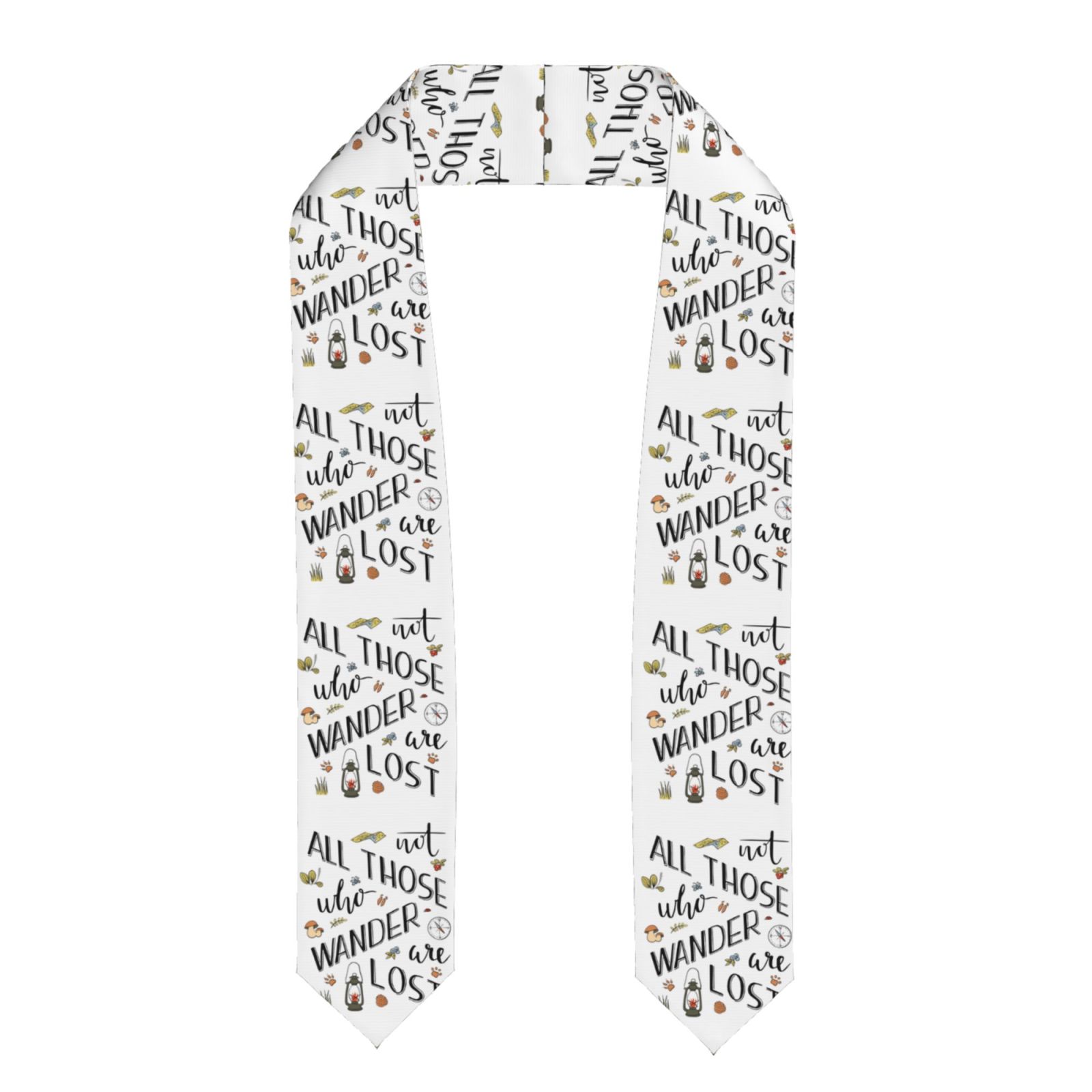 Zufioo Not All Those Who Wander Are Lost 3 Print Graduation Shawl ...