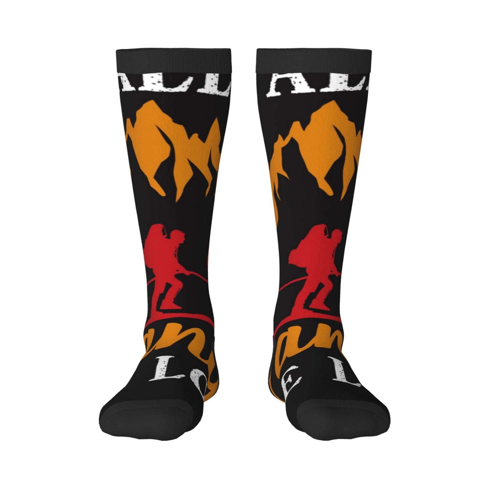 Zufioo Not All Who Wander Are Lost Hiking Print Long High Thigh Socks ...