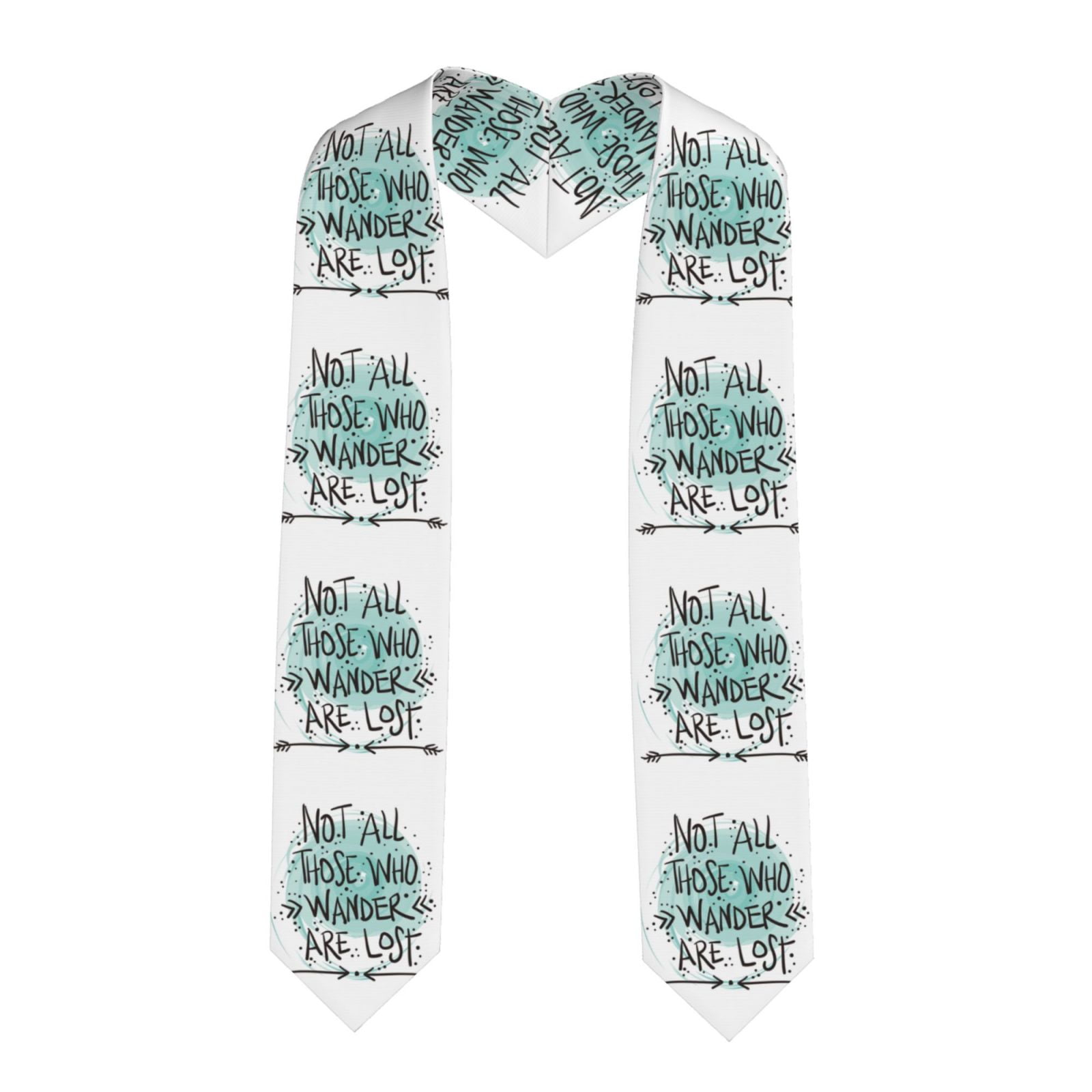 Zufioo Not All Who Wander Are Lost1 Print Graduation Shawl Ribbon ...