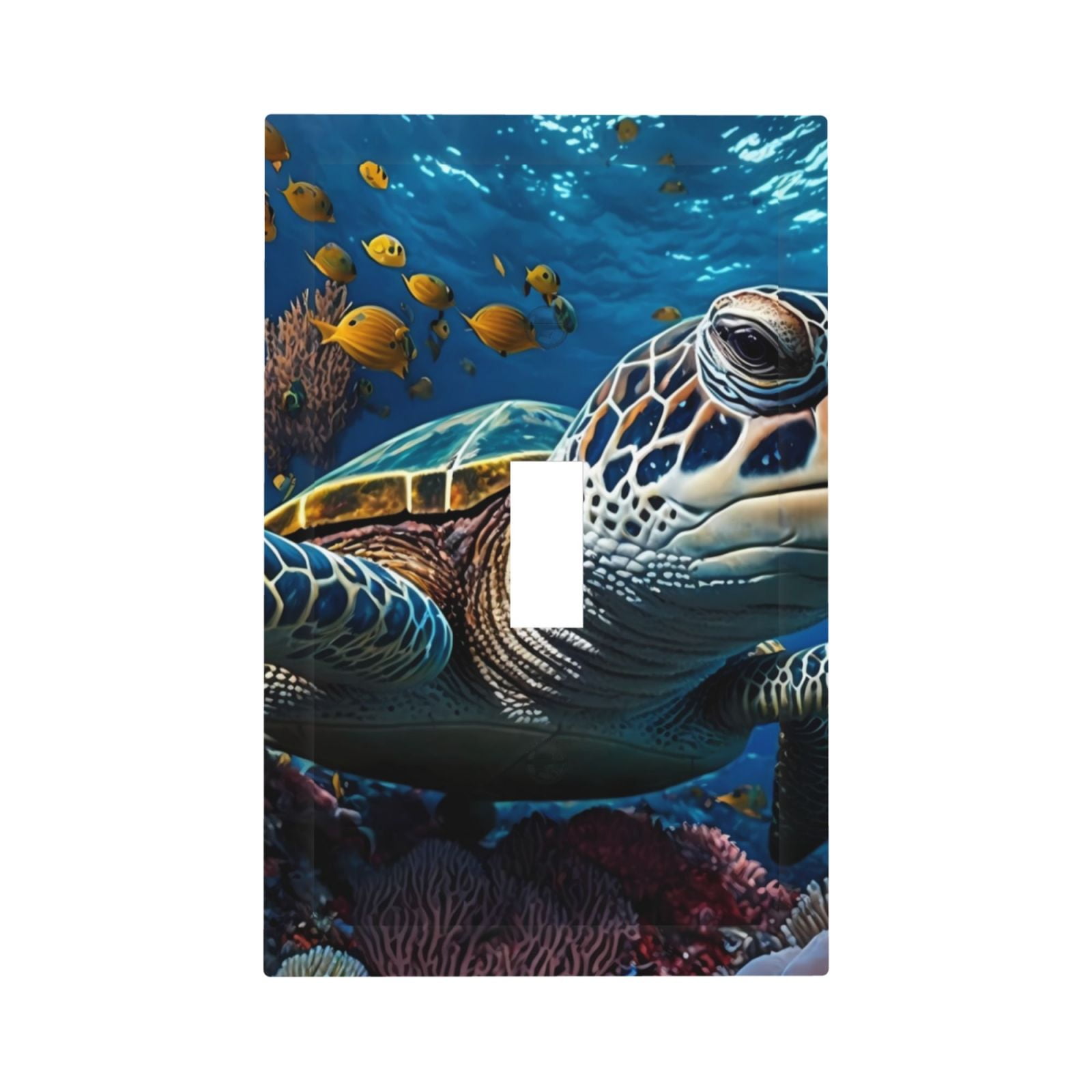 Zufioo Ocean Coral Turtle Print Switch Wall Plate, Dustproof and Heat ...