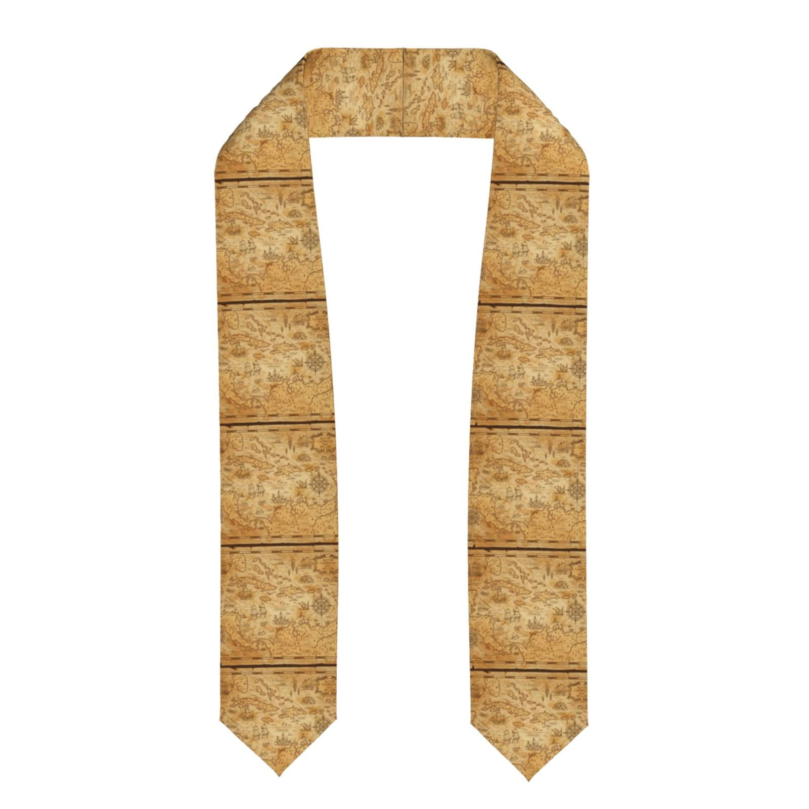 Zufioo Old Vintage Map Of Sea Print Graduation Shawl Ribbon, Graduation ...