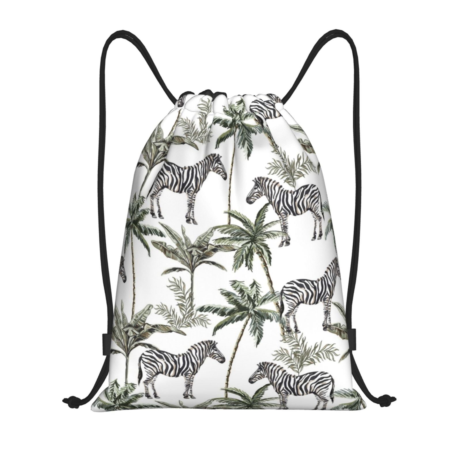 Zufioo Palm Trees Zebra Sports Cinch Sack Gym String Bags Machine ...