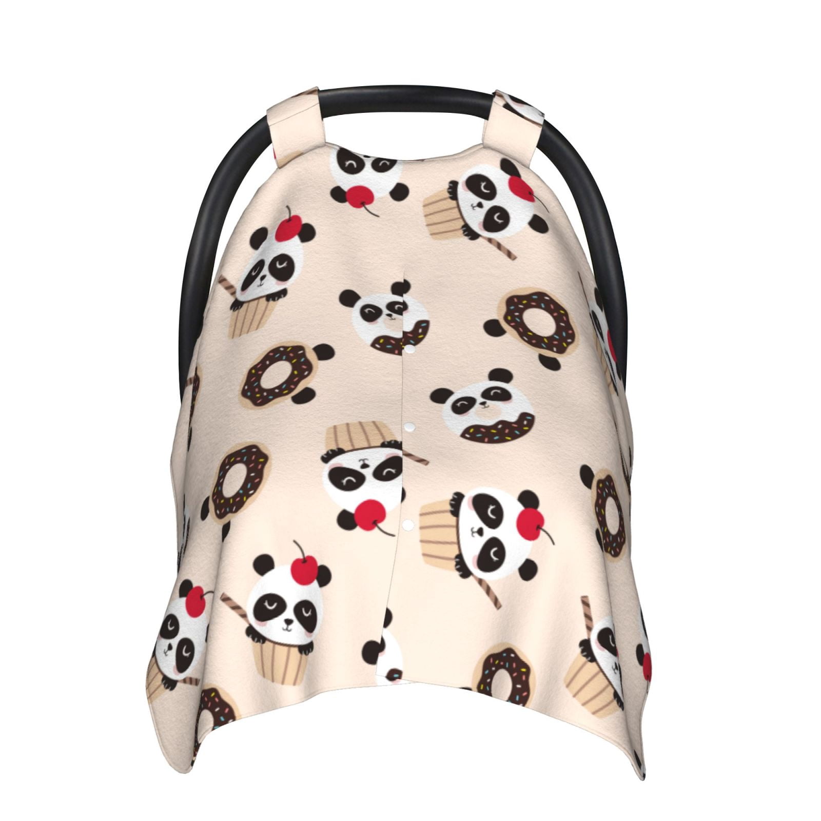 Zufioo Panda Ice Creams Donuts Print Baby Stroller Seat Nursing Cover ...