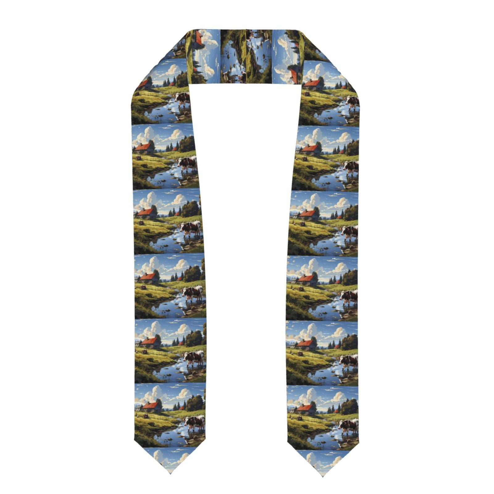Zufioo Pasture Cow A Print Graduation Shawl Ribbon, Graduation Ribbon ...