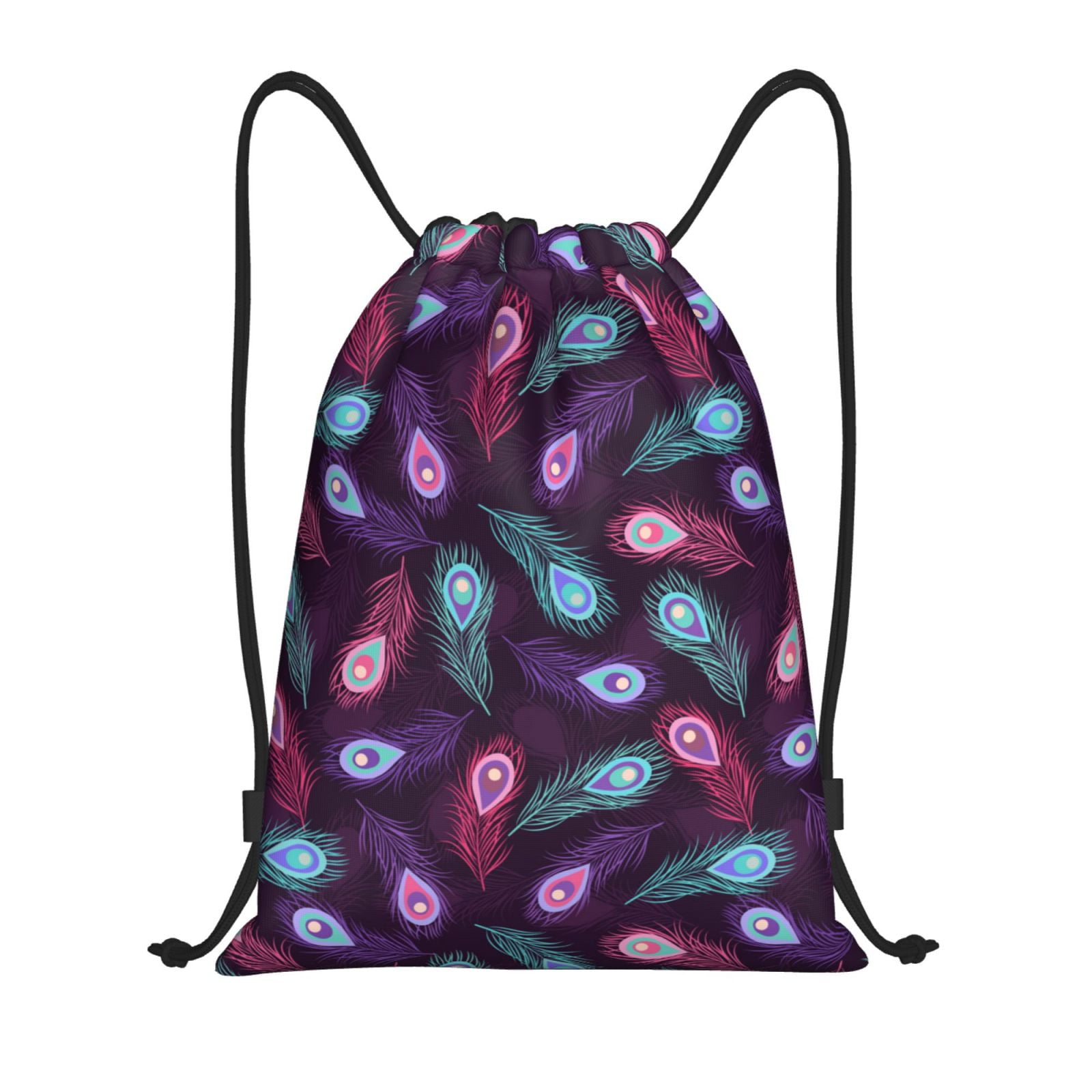 Zufioo Peacock Feathers3 Sports Cinch Sack Gym String Bags Machine ...