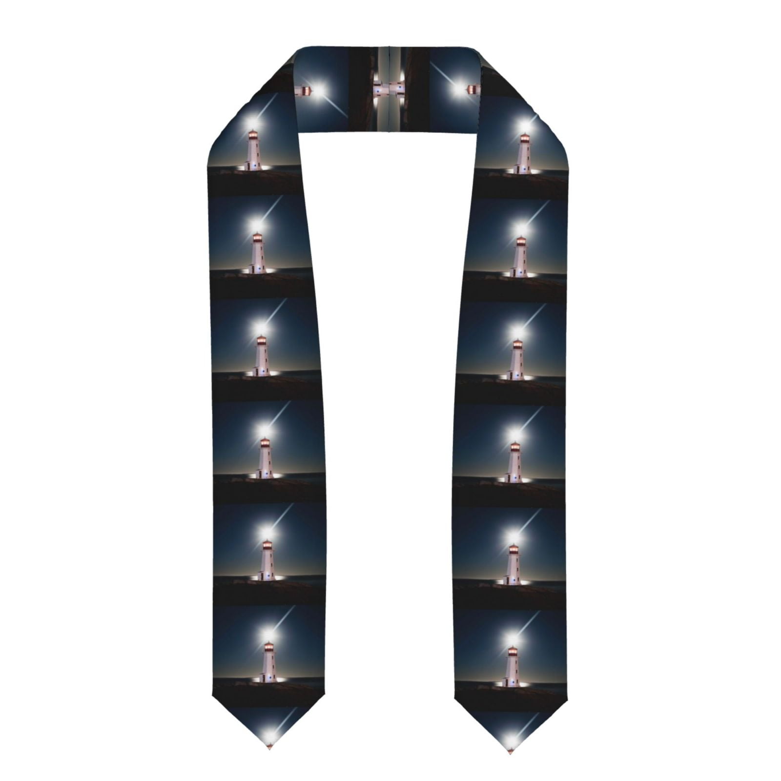 Zufioo Peggy's Cove Lighthouse Print Graduation Shawl Ribbon ...