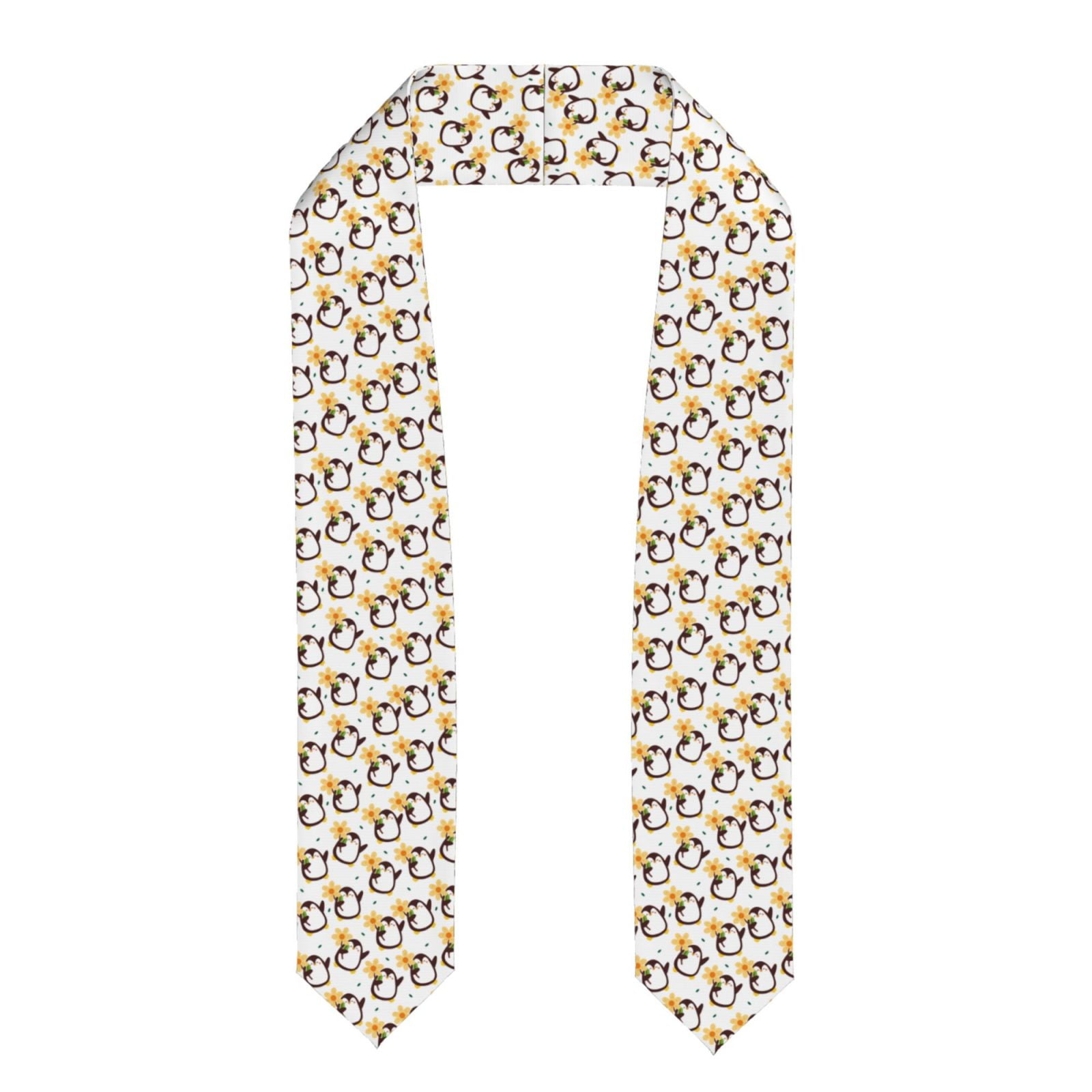 Zufioo Penguin With Flowers Print Graduation Shawl Ribbon, Graduation ...