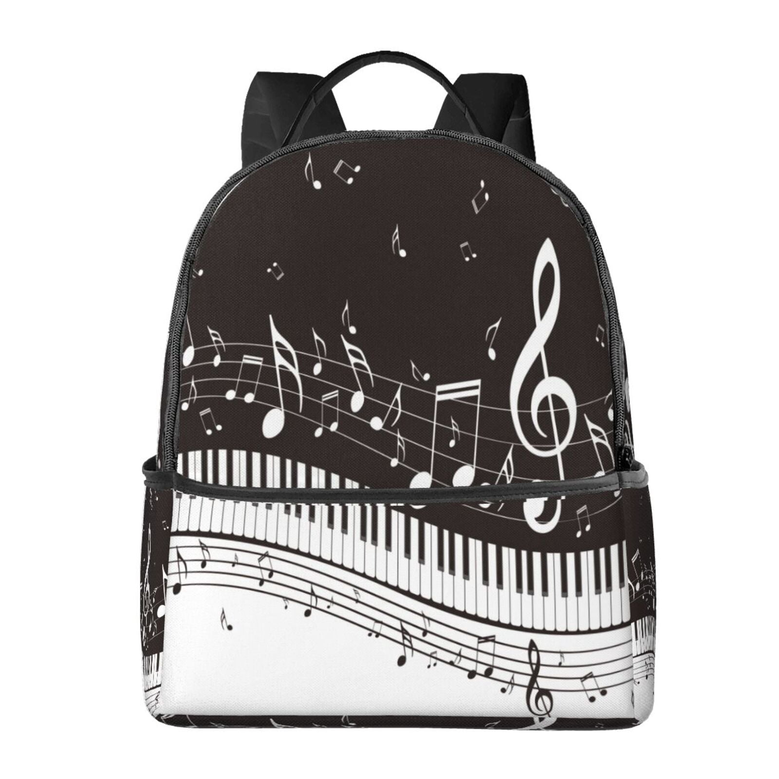 Zufioo Piano Keys With Musical Notes Print Fashion Large Capacity ...