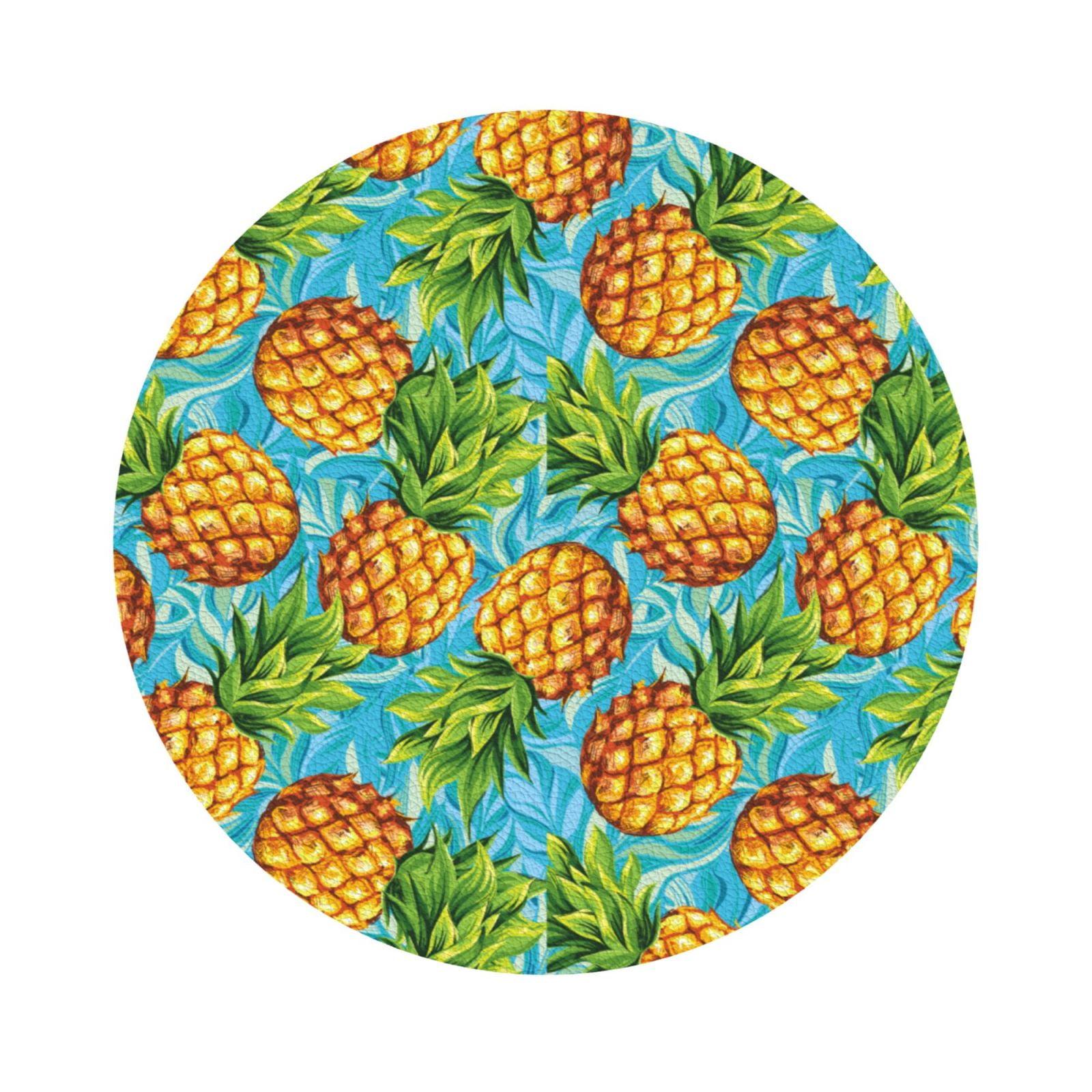 Zufioo Pineapple 6PCS Leather Coasters ,4 Inch Coasters,Coasters for ...