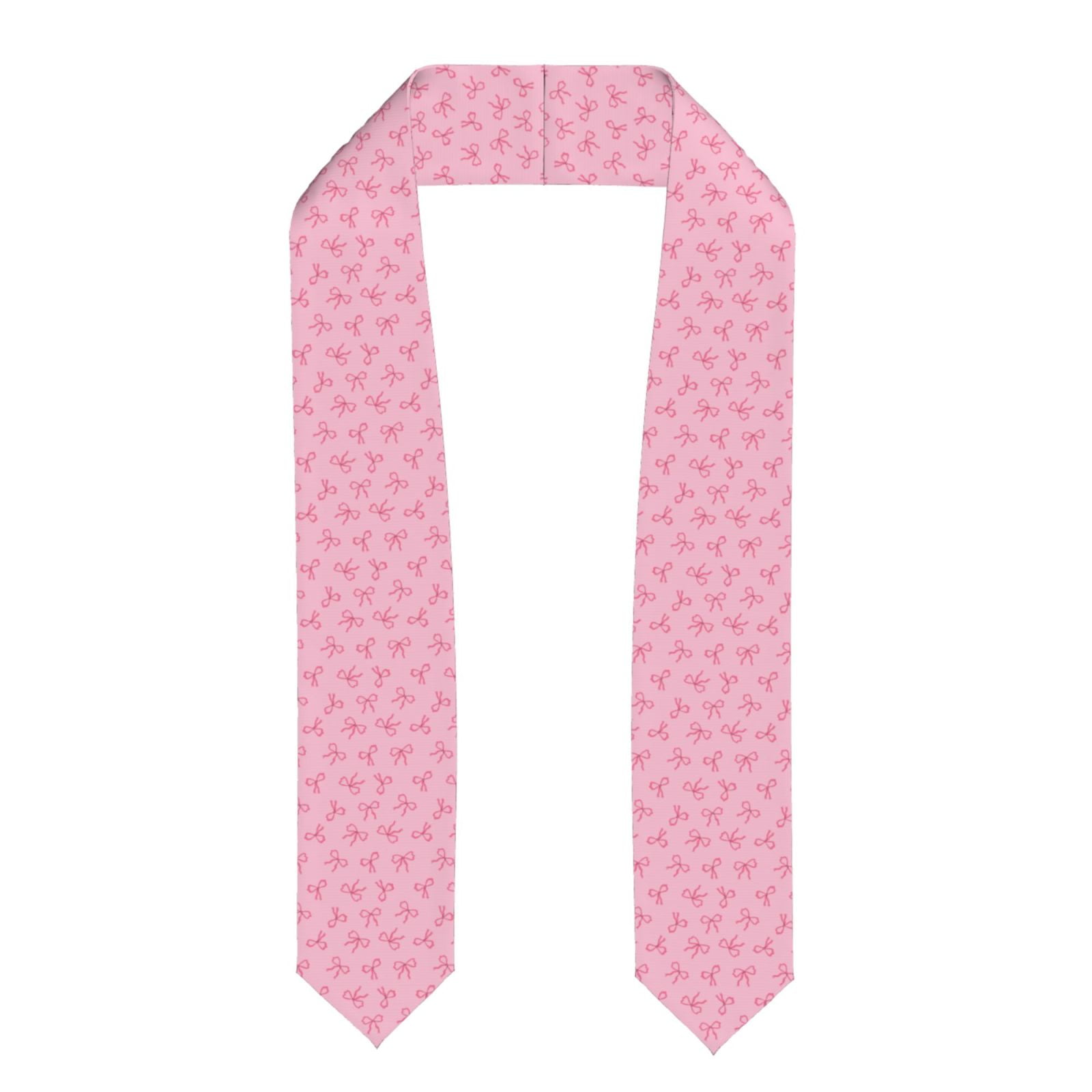 Zufioo Pink Bows Print Graduation Shawl Ribbon, Graduation Ribbon for ...