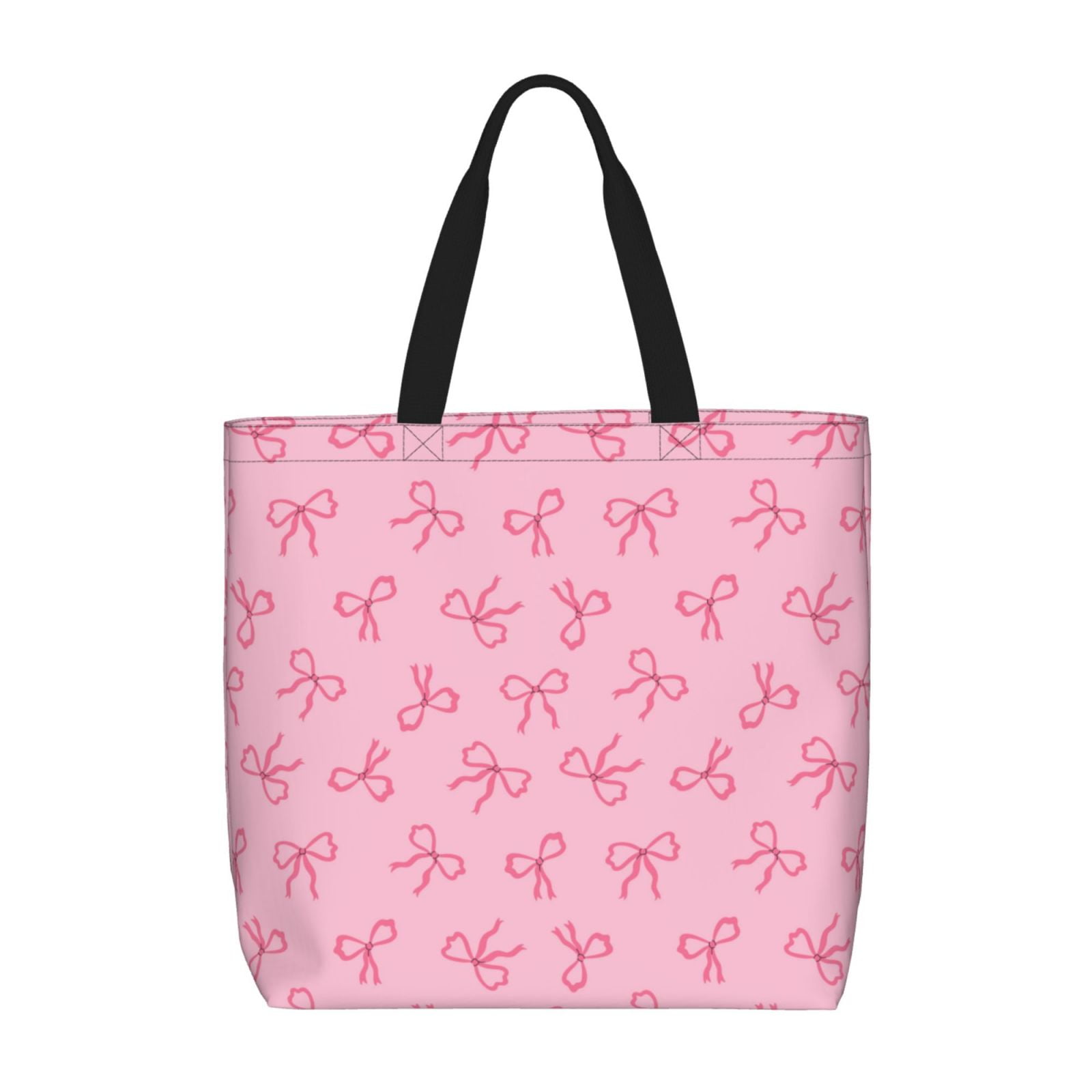 Zufioo Pink Bows Print Large Capacity Single Shoulder Convenient Bag ...