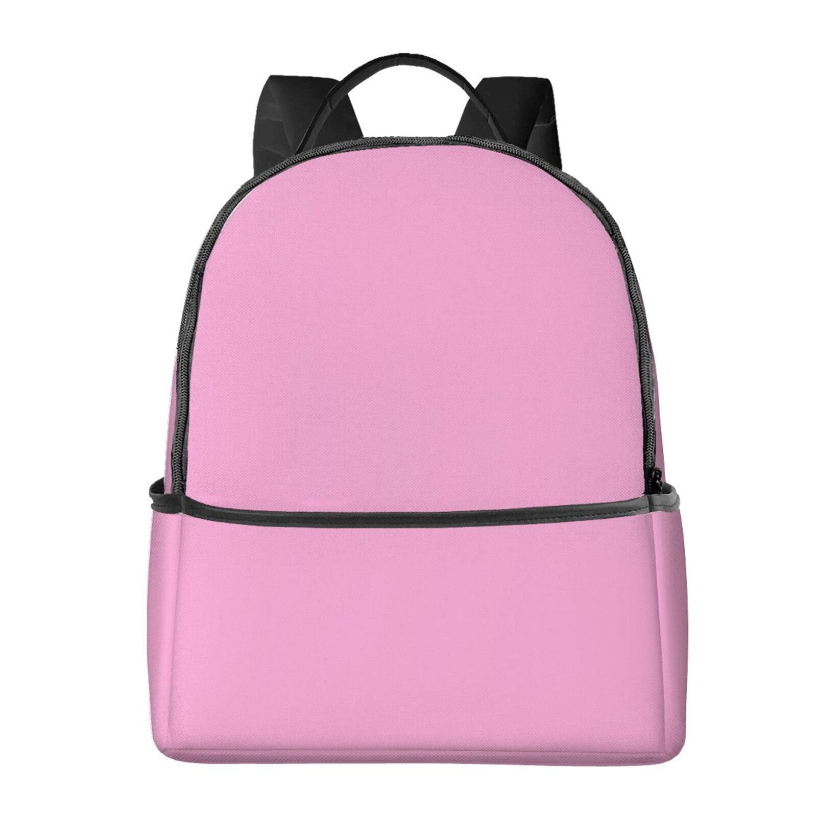 Zufioo Pink Print Fashion Large Capacity Backpack, Zippered Multi-compartment Travel Work Campus ...