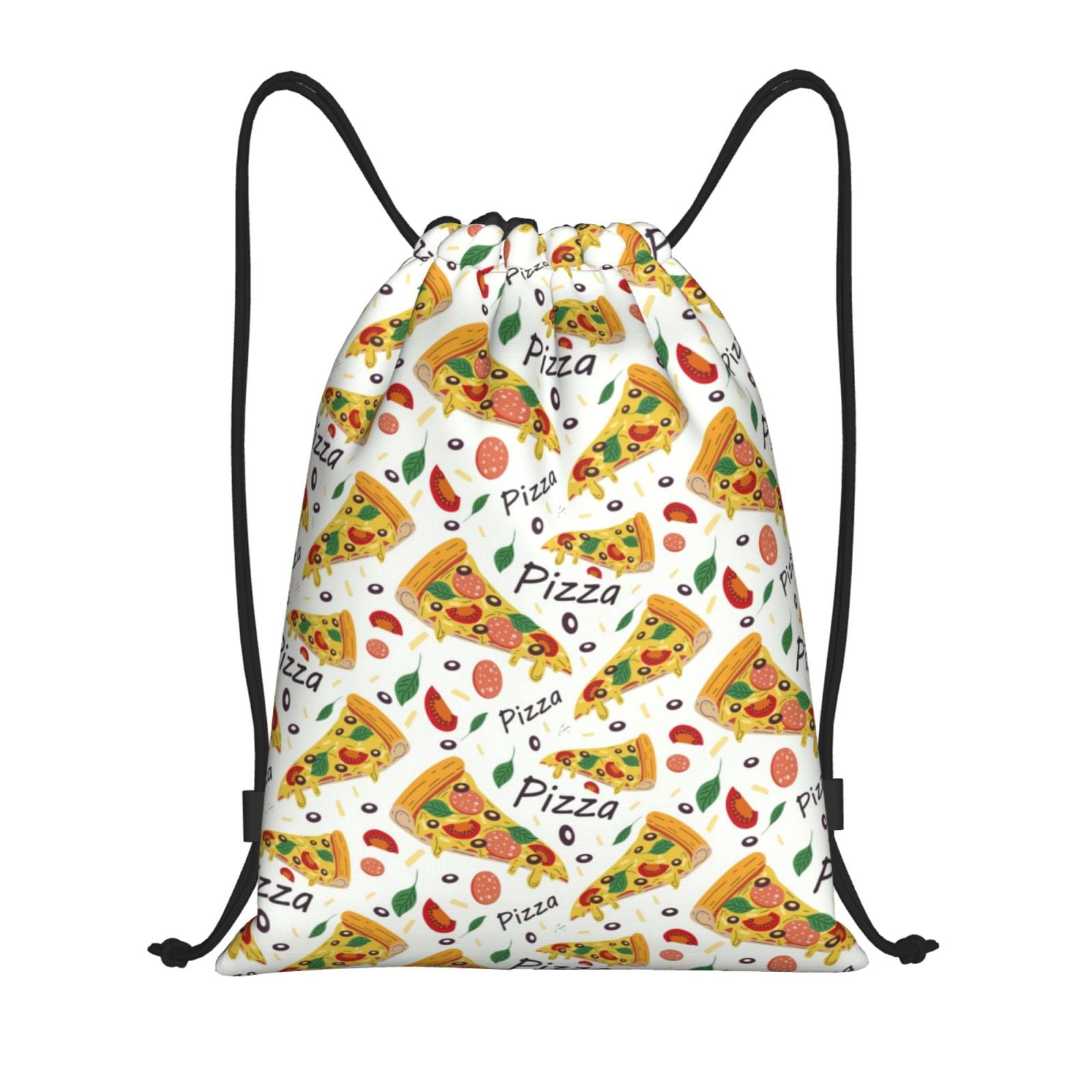Zufioo Pizza Slices Sports Cinch Sack Gym String Bags Machine Washable ...