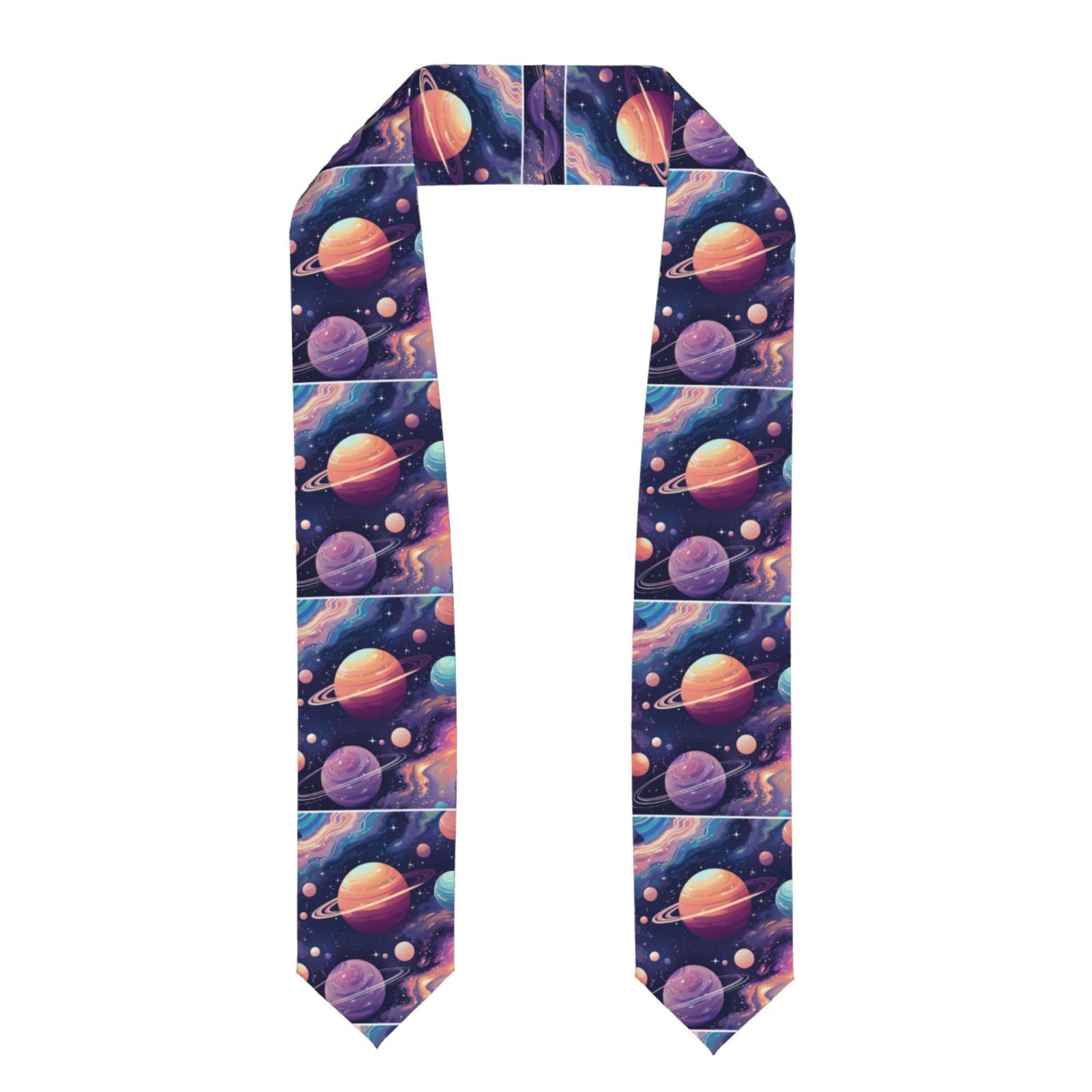 Zufioo Planet Pastel Galaxy Print Graduation Shawl Ribbon, Graduation ...