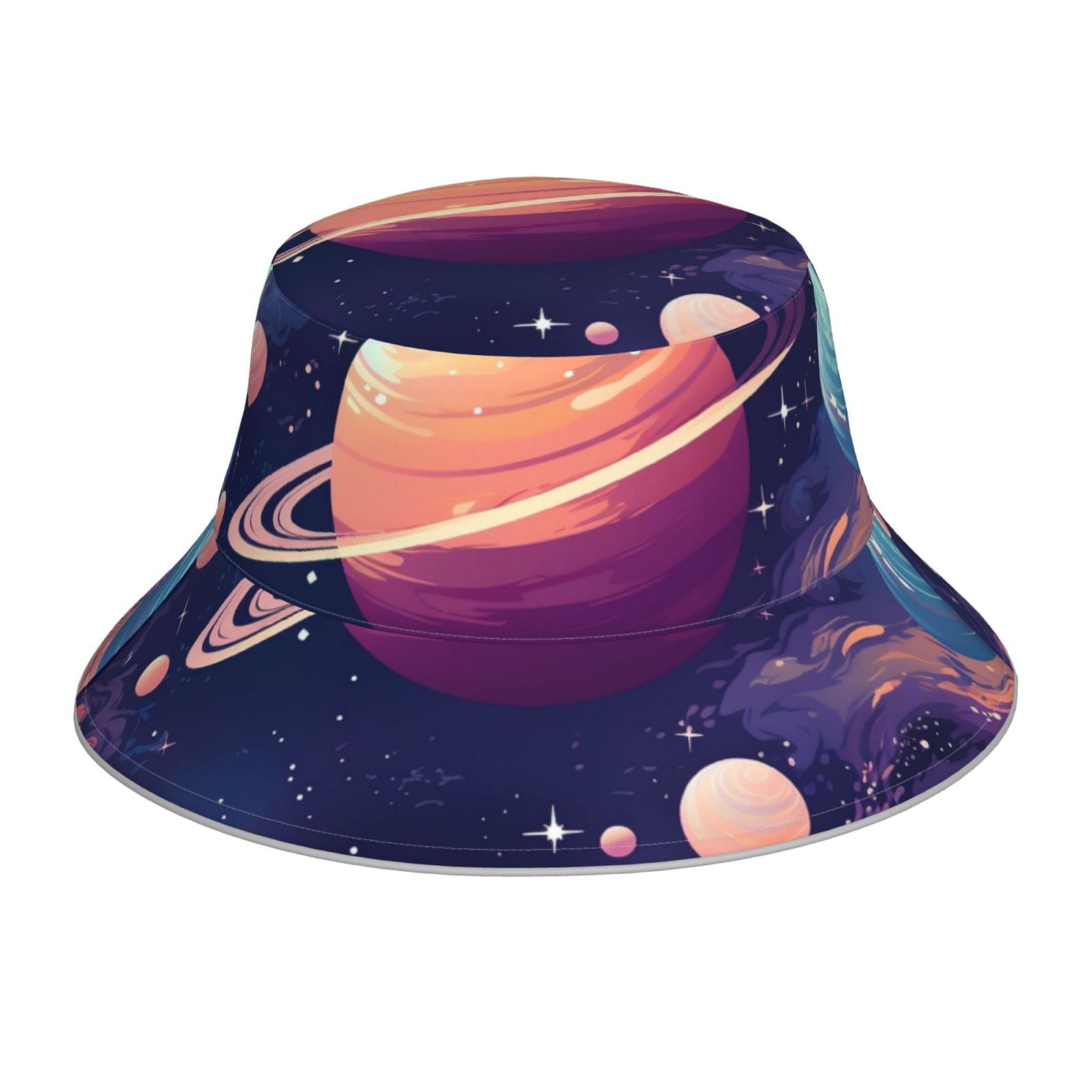 Zufioo Planet Pastel Galaxy Waterproof Reflective Holographic Bucket ...