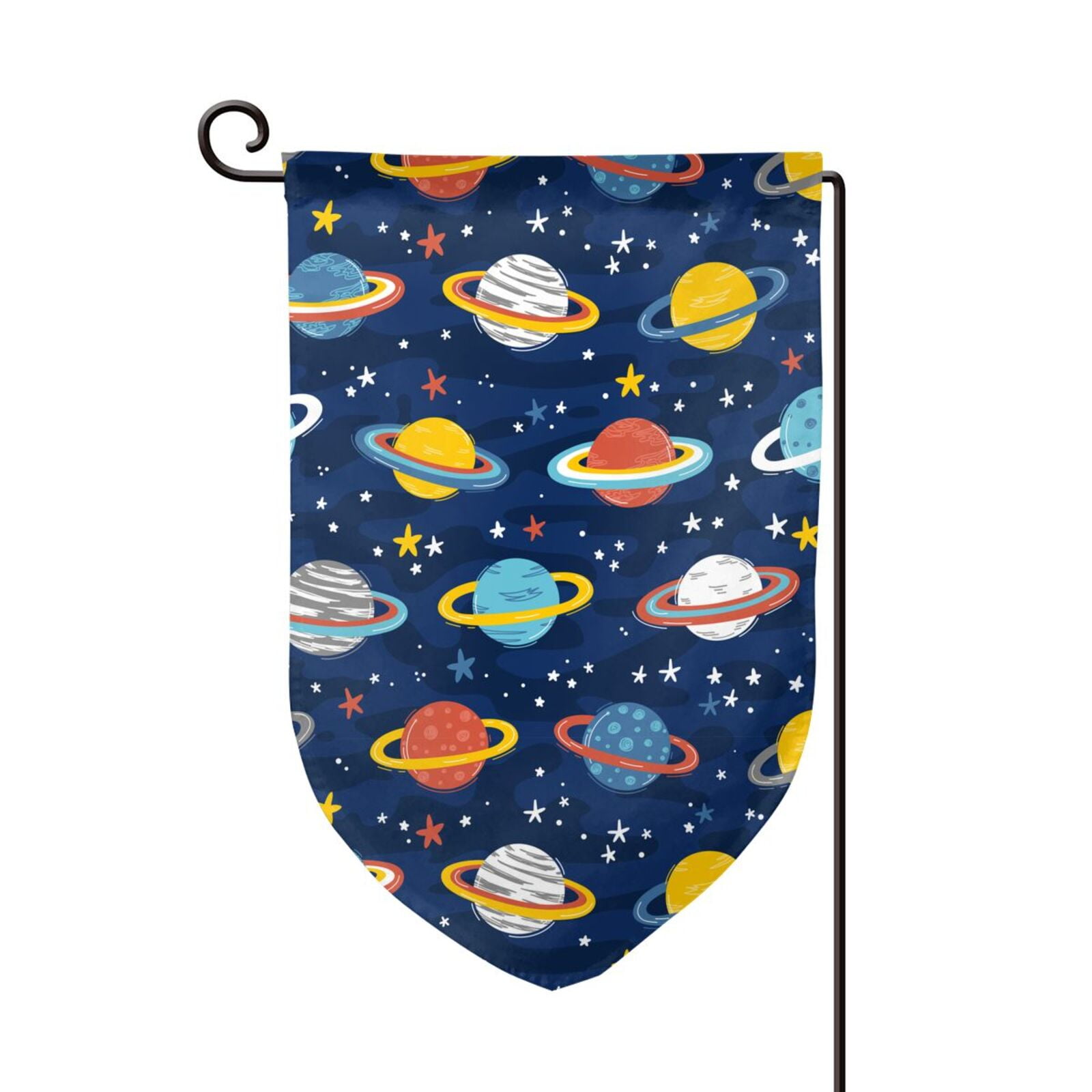 Zufioo Planets and Stars Print Garden Decoration Flags, Sun-resistant ...