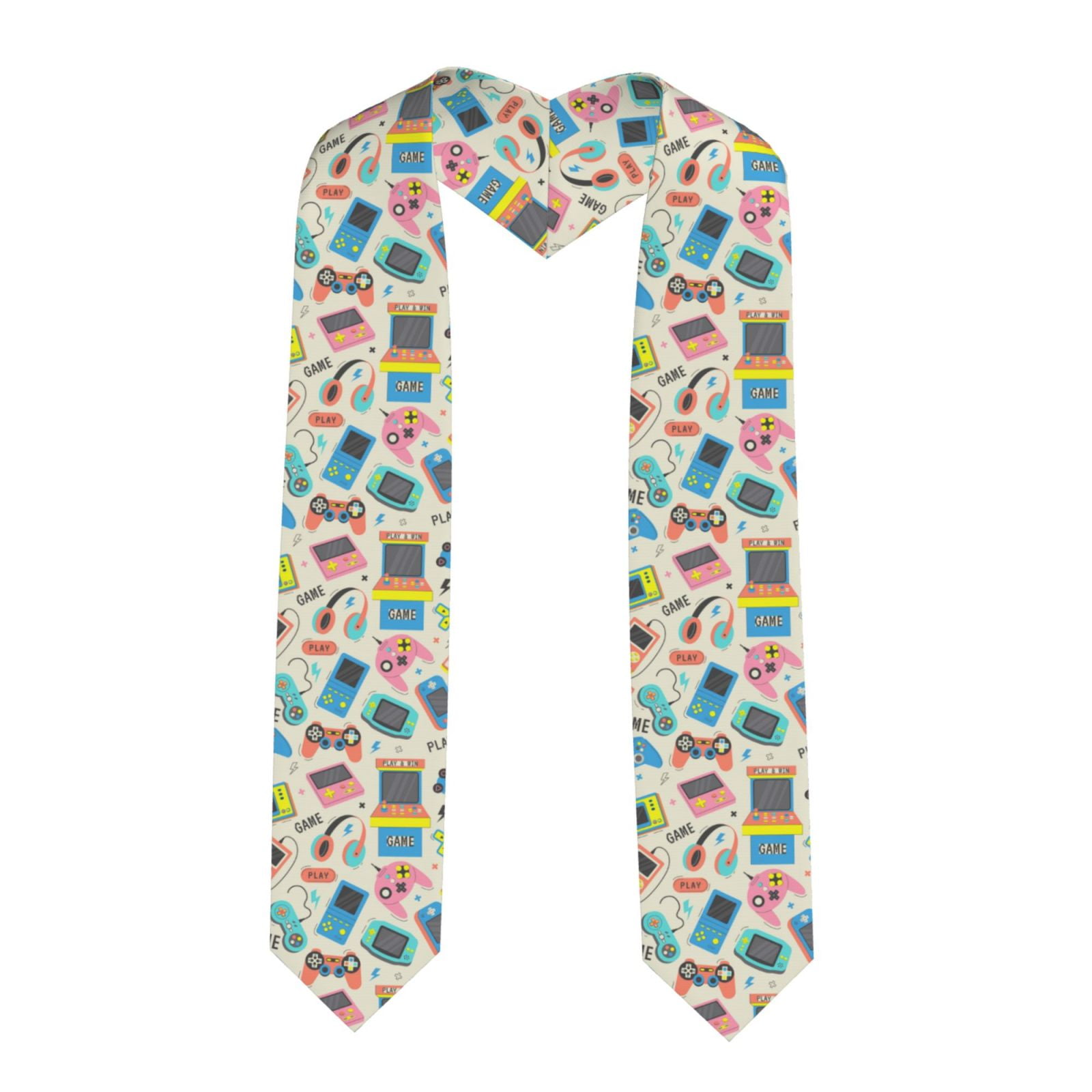 Zufioo Playing Video Games Print Graduation Shawl Ribbon, Graduation ...