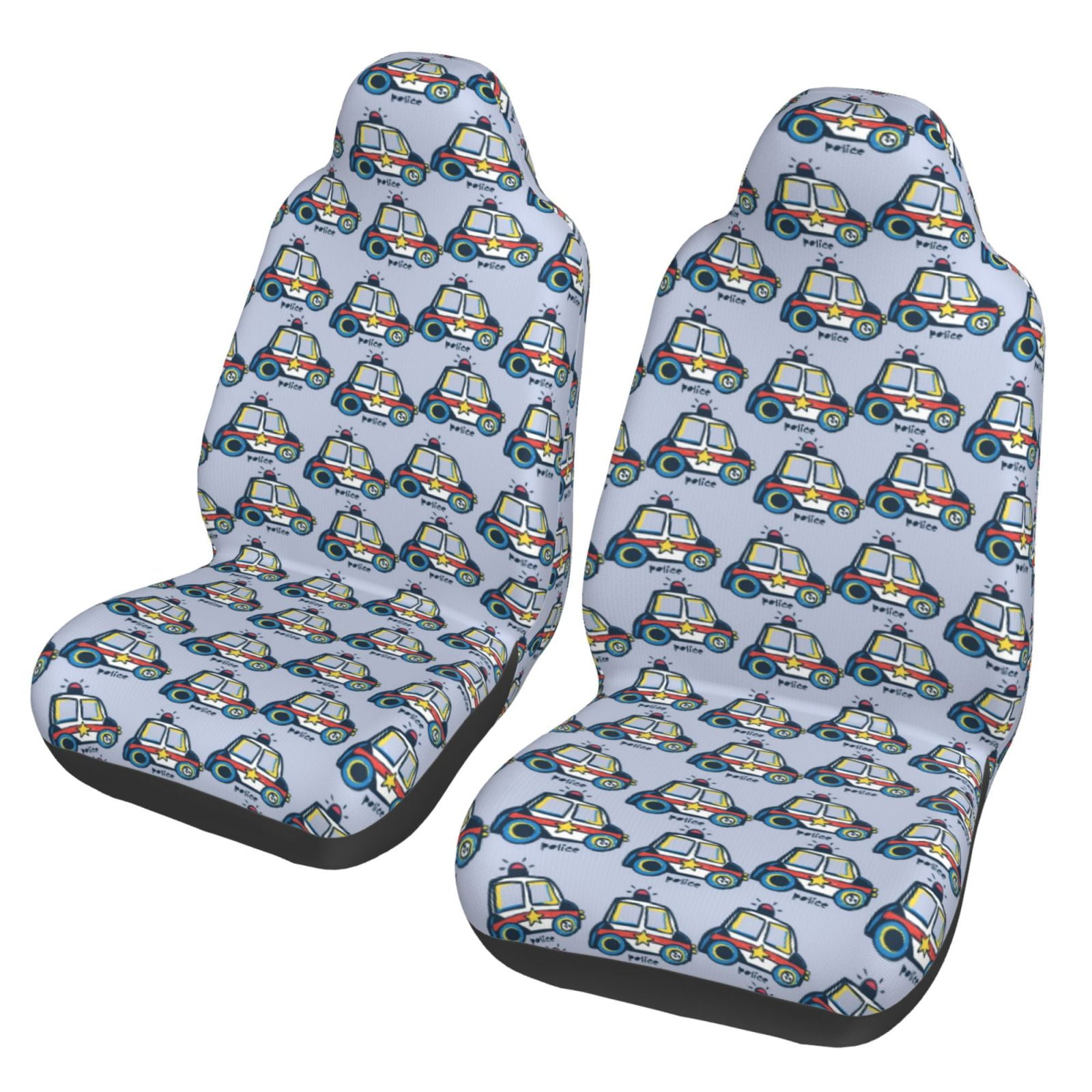 Zufioo Police Car Full Set Car Seat Covers with Soft Padding 2PCS ...