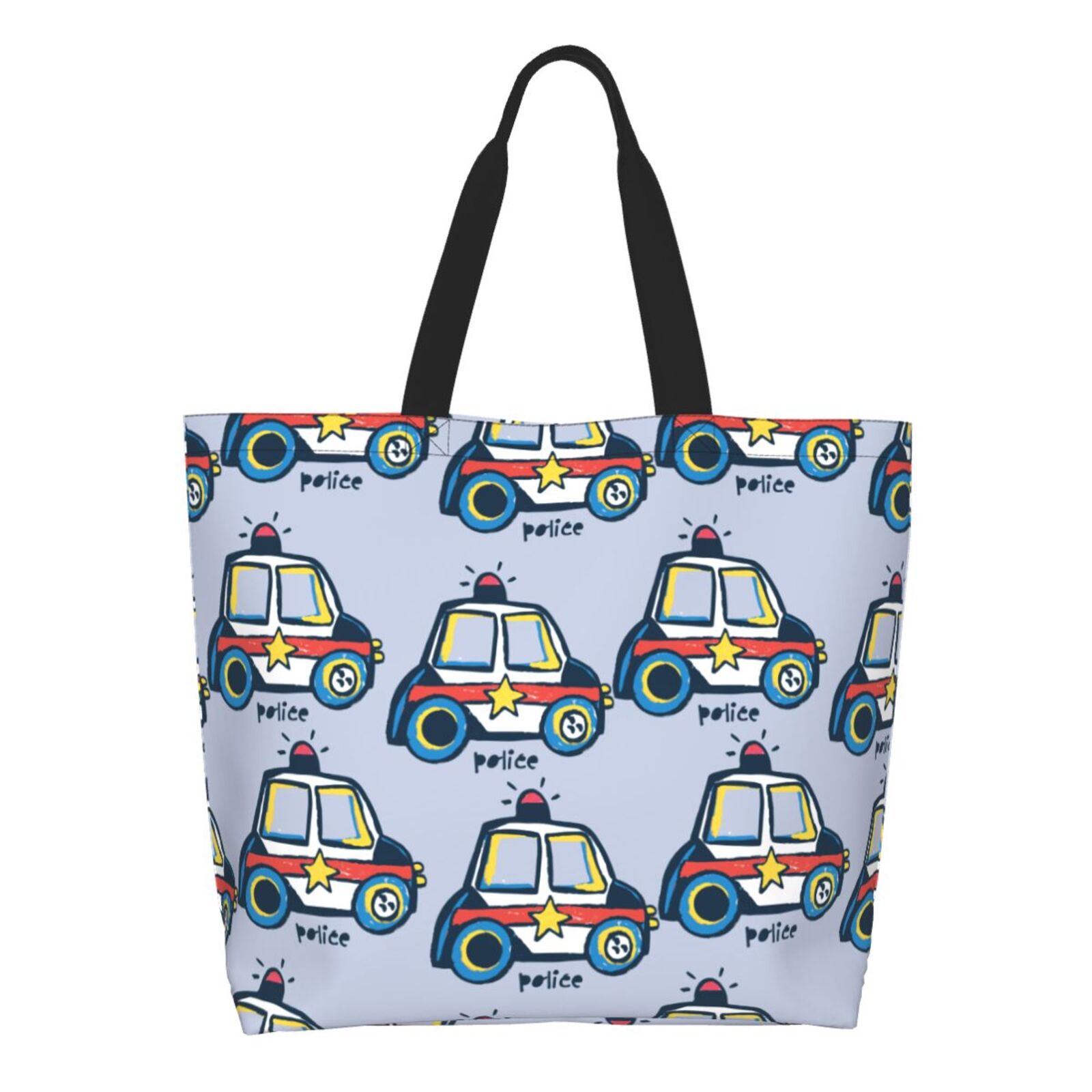 Zufioo Police Car for Women's Single-shoulder Shopping Bag, Large ...