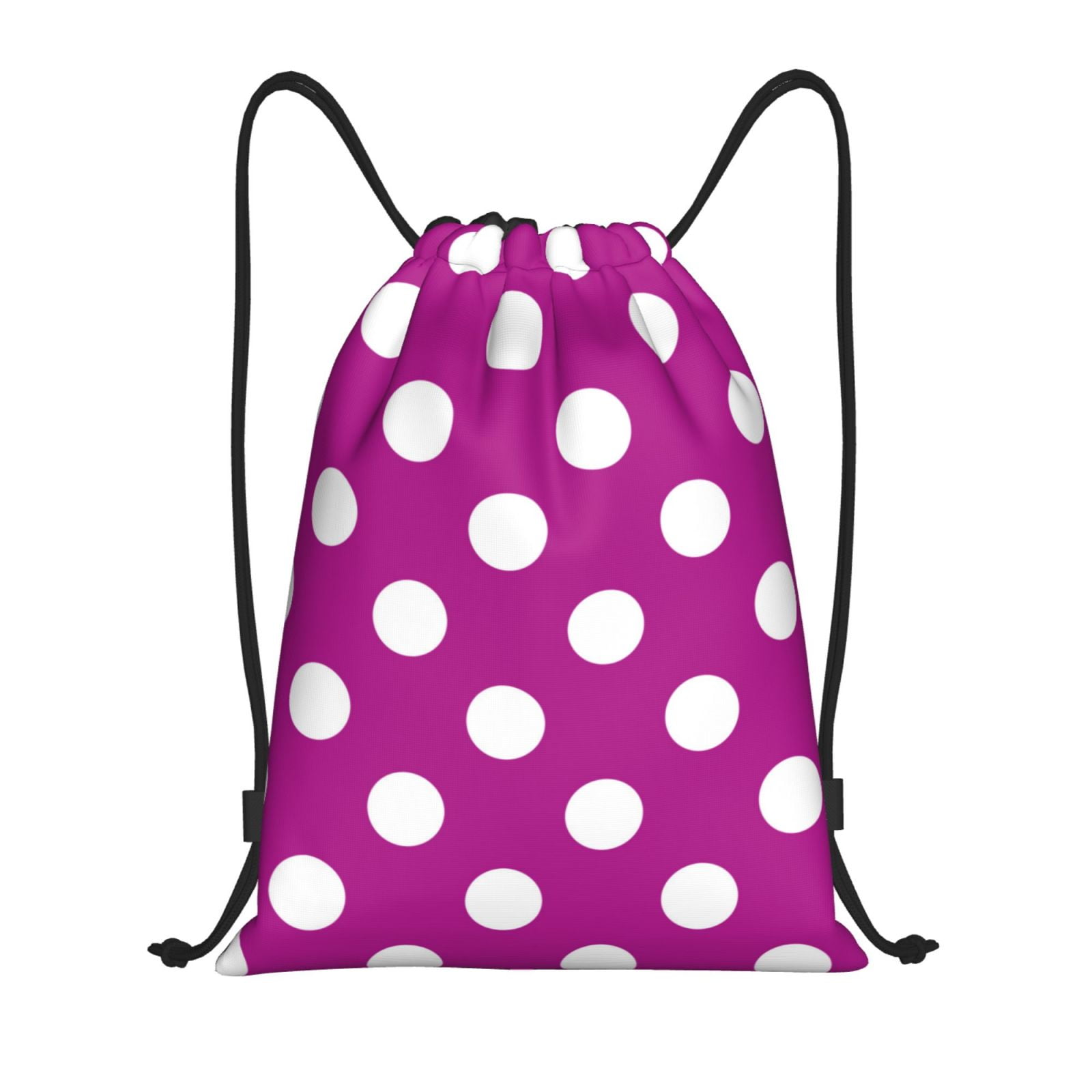 Zufioo Purlpe And White Polka Dot Sports Cinch Sack Gym String Bags ...