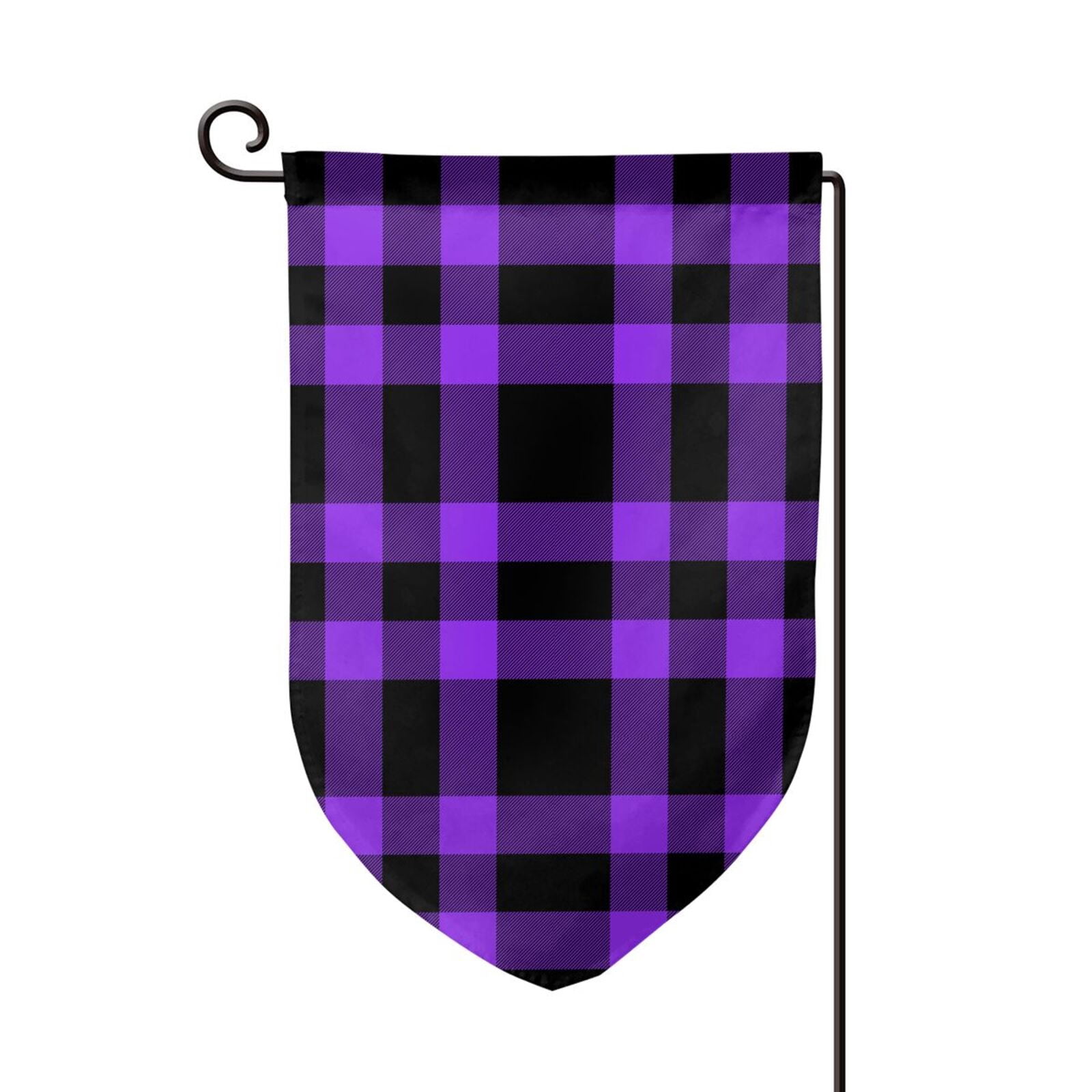Zufioo Purple Buffalo Plaid Print Garden Decoration Flags, Sun ...
