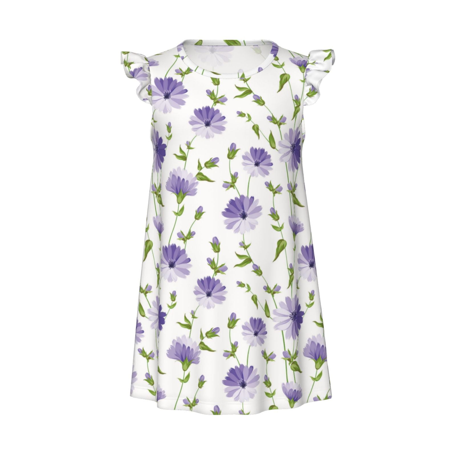 Zufioo Purple Chicory Girls Nightgowns Toddler Girl Pajamas Soft & Cute ...
