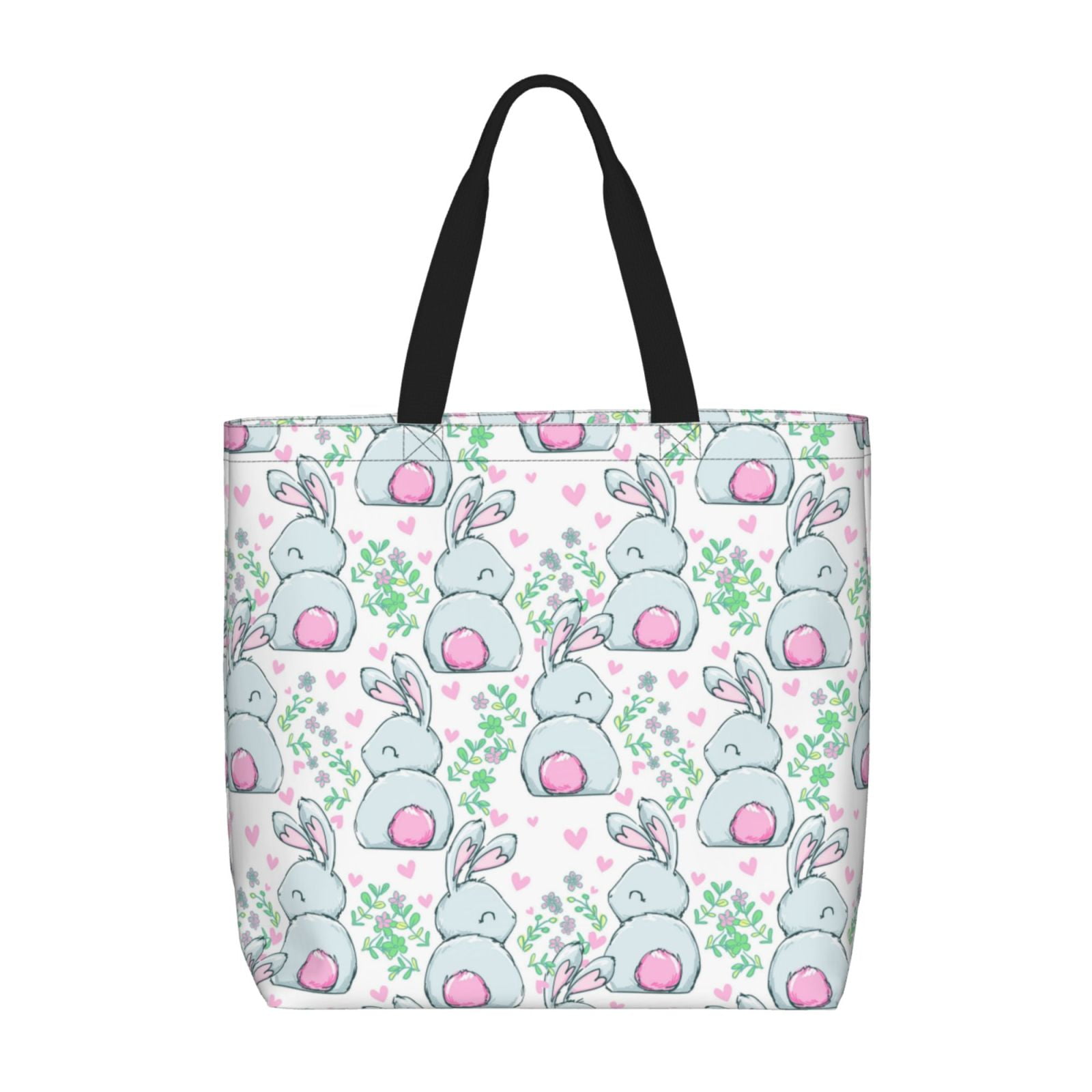 Zufioo Rabbit Back View Print Large Capacity Single Shoulder Convenient ...