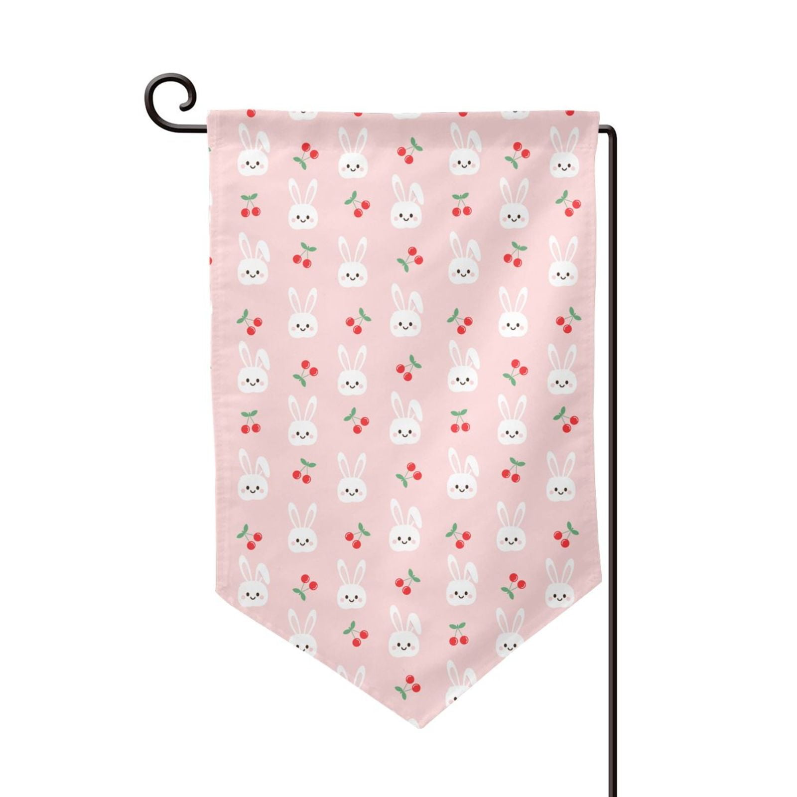 Zufioo Rabbit And Cherry Print Garden Decoration Flags, Sun-resistant ...