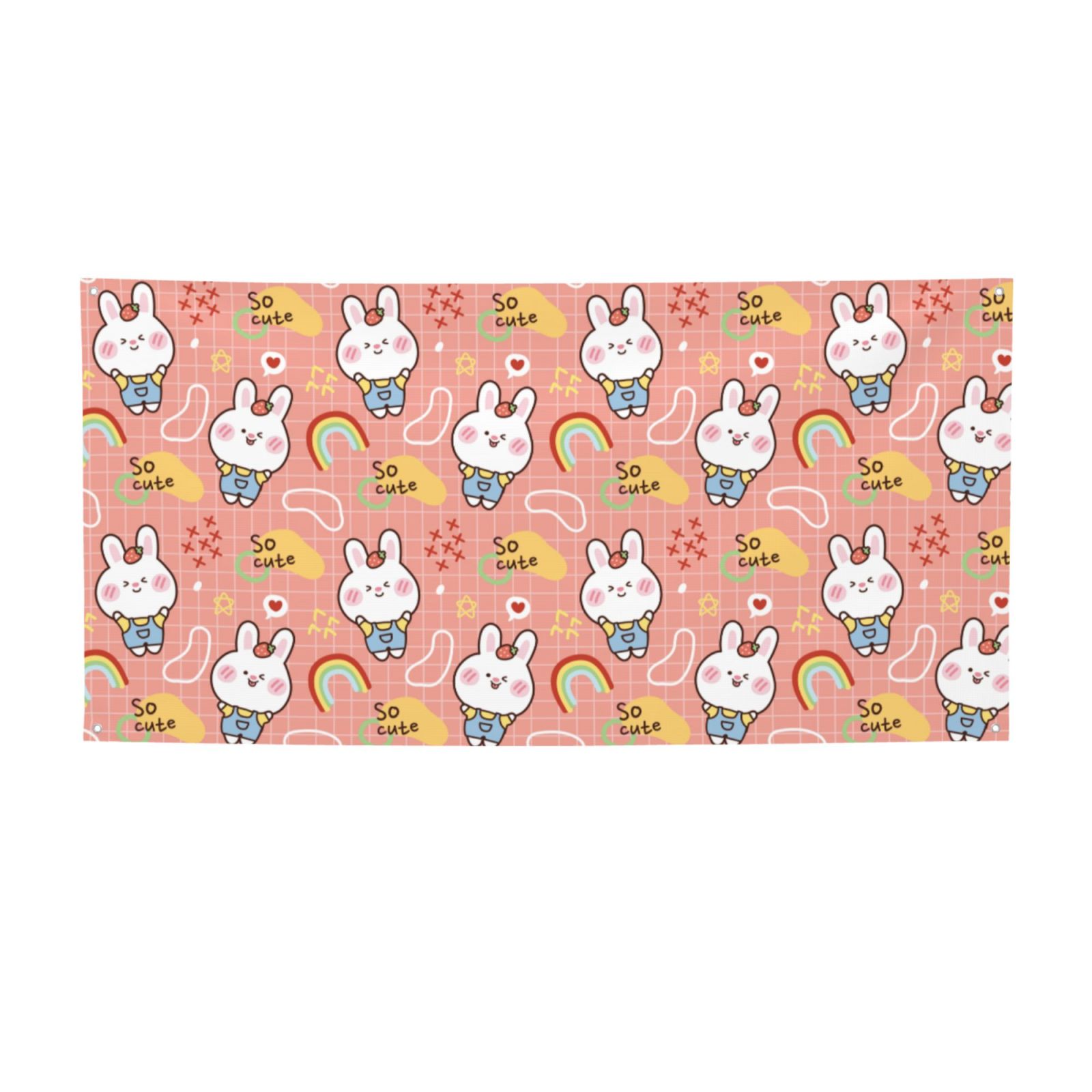 Zufioo Rabbit So Cute Print Holiday Banners, Party Banners, Hanging ...