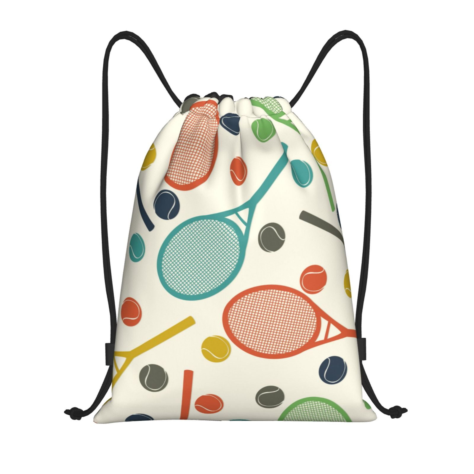 Zufioo Racket and Tennis Ball Sports Cinch Sack Gym String Bags Machine ...