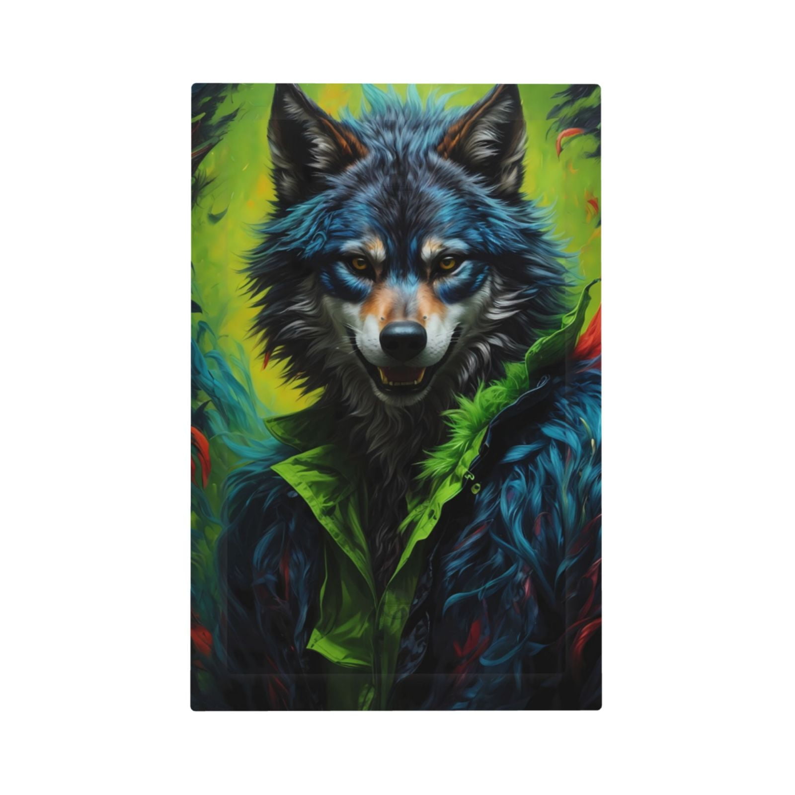 Zufioo Realistic Style Wolf Warrior Print Switch Wall Plate, Dustproof ...