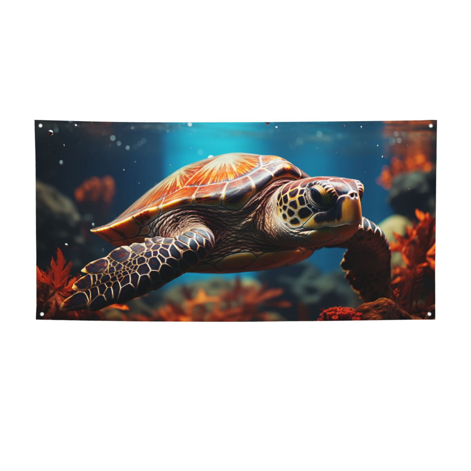 Zufioo Realistic Turtle Print Holiday Banners, Party Banners, Hanging ...
