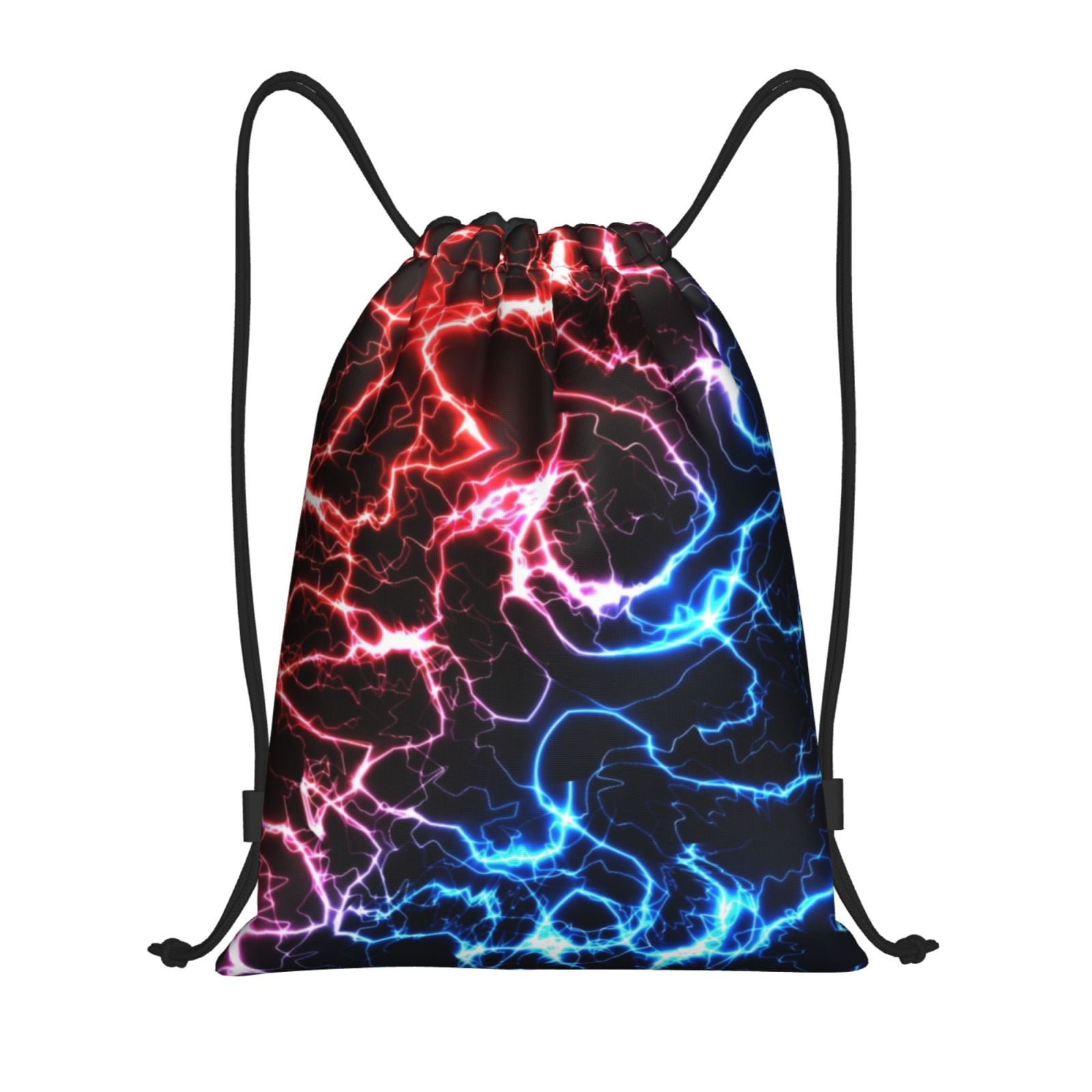 Zufioo Red And Blue Lightning Sports Cinch Sack Gym String Bags Machine ...
