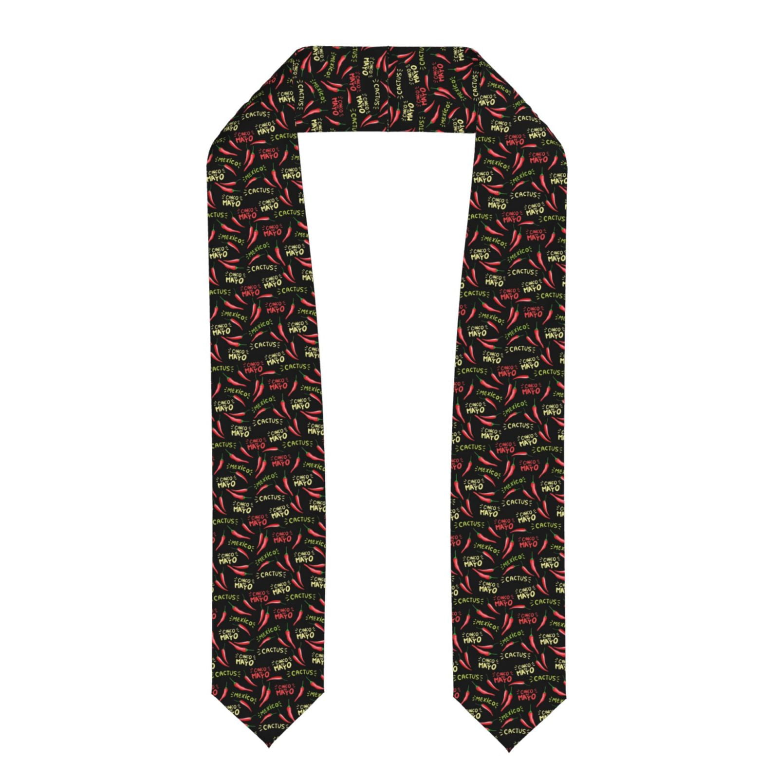 Zufioo Red Chili Print Graduation Shawl Ribbon, Graduation Ribbon for ...