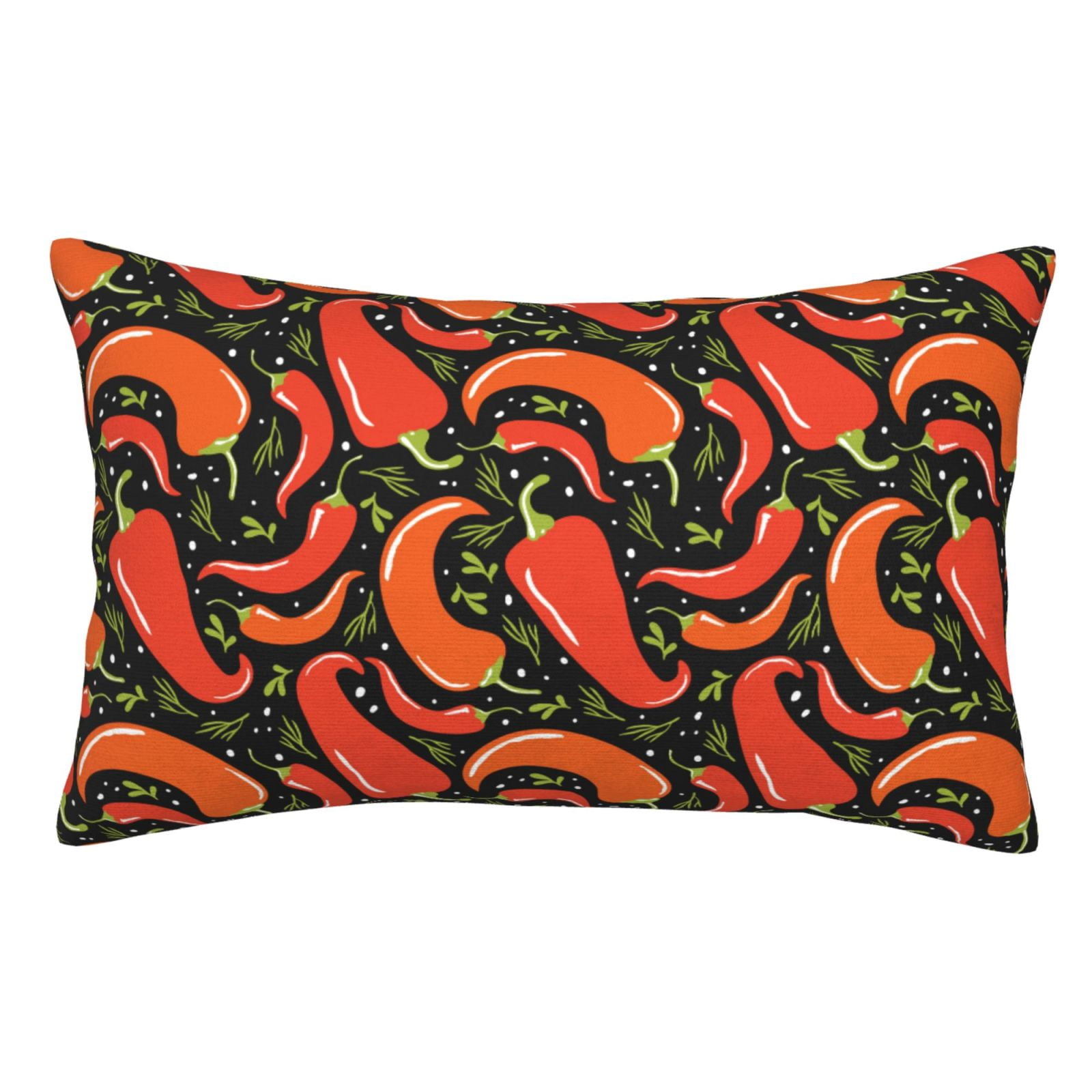 Zufioo Red Hot Chili Print Double-Sided Throw Pillow Cover, Pillow ...