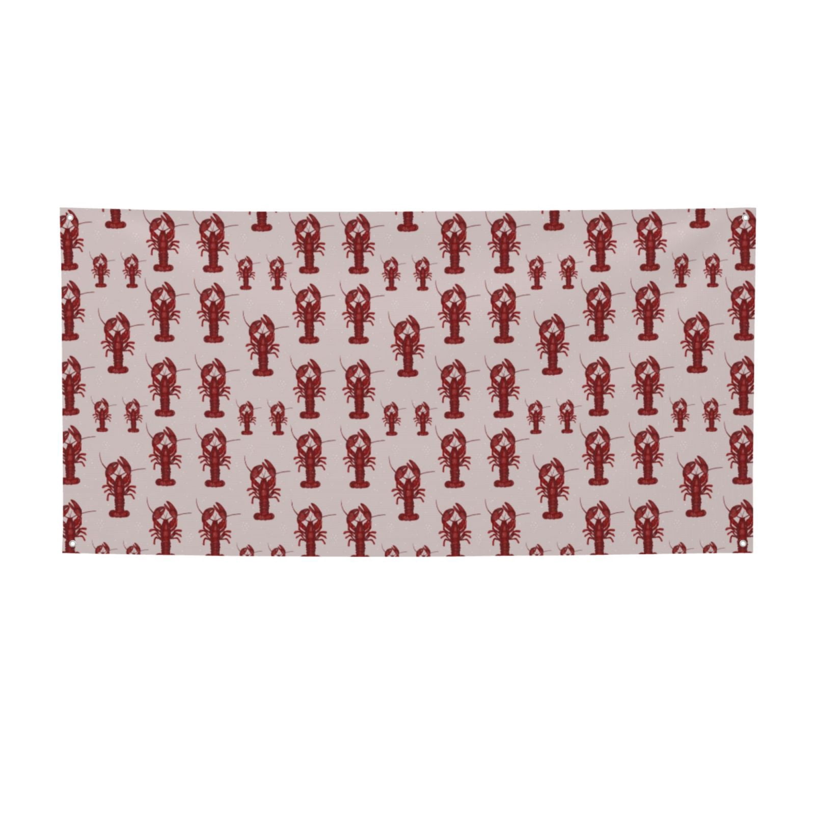 Zufioo Red Lobster With Claws Print Holiday Banners, Party Banners ...