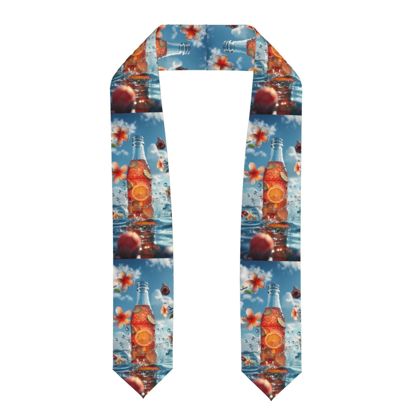 Zufioo Refreshing Citrus Splash Print Graduation Shawl Ribbon ...