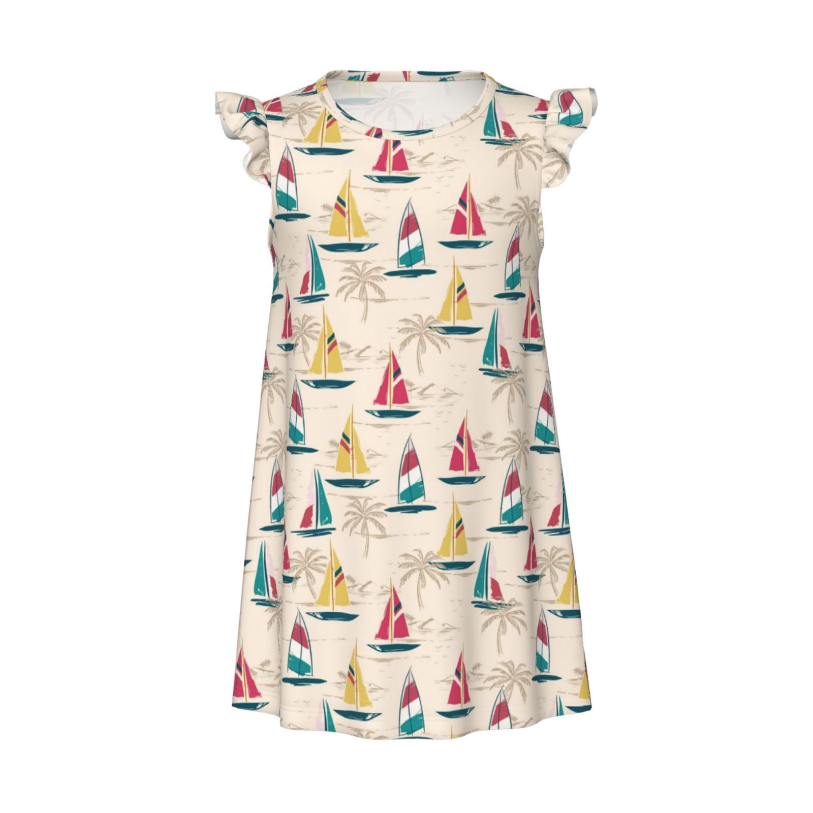 Zufioo Reto Marine Nautical Girls Nightgowns Toddler Girl Pajamas Soft ...