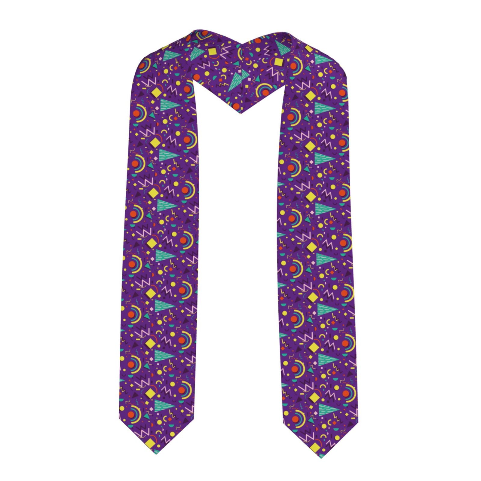 Zufioo Retro 80s Style Print Graduation Shawl Ribbon, Graduation Ribbon ...